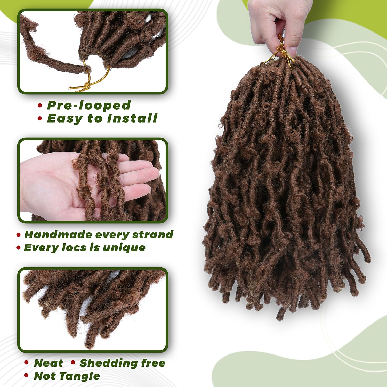 Snapklik.com : 6 Packs Butterfly Locs Crochet Hair 12 Inch Pre-looped ...