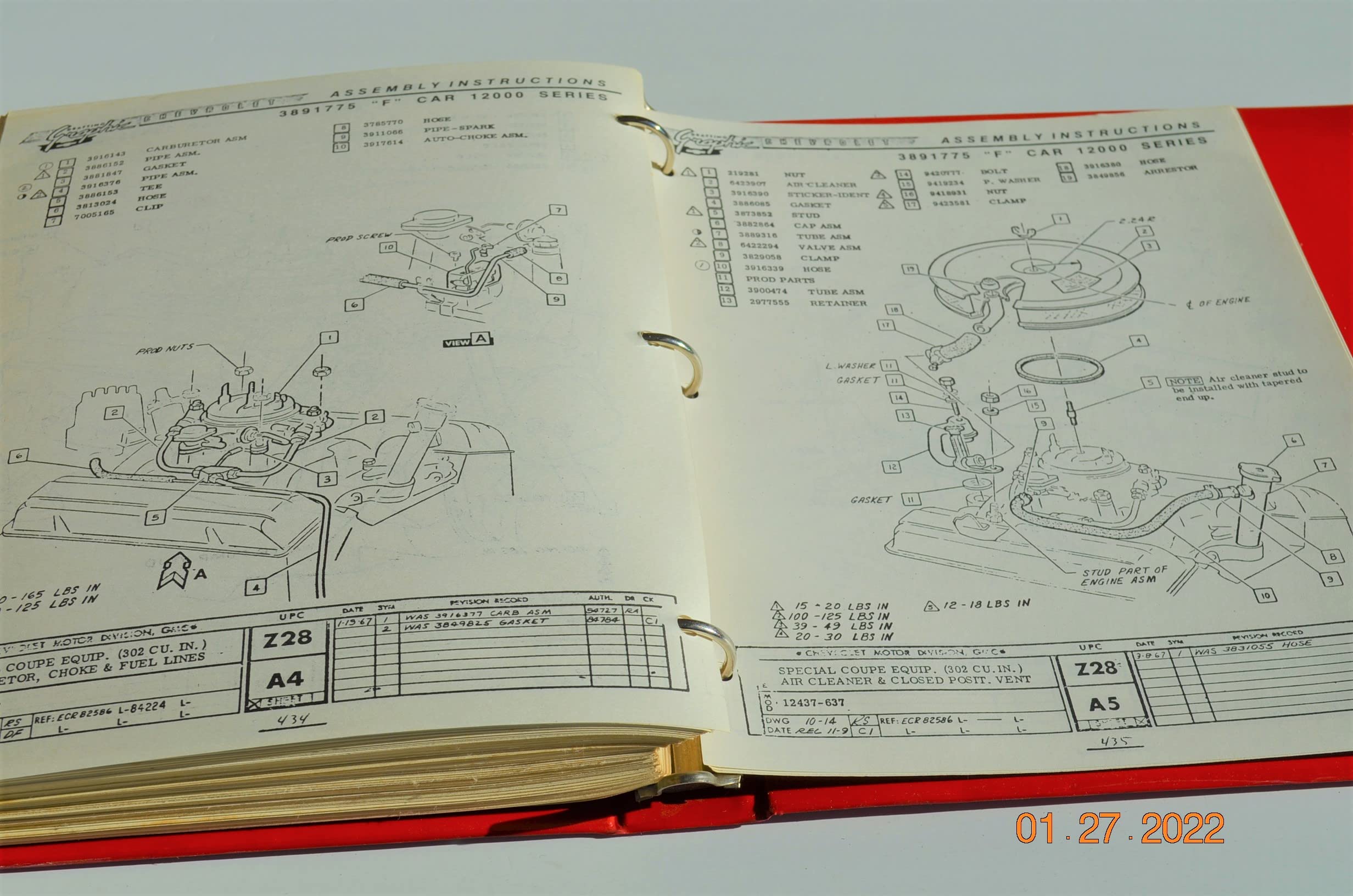 1967 Camaro Factory Assembly Manual Reprint including RS SS Z28