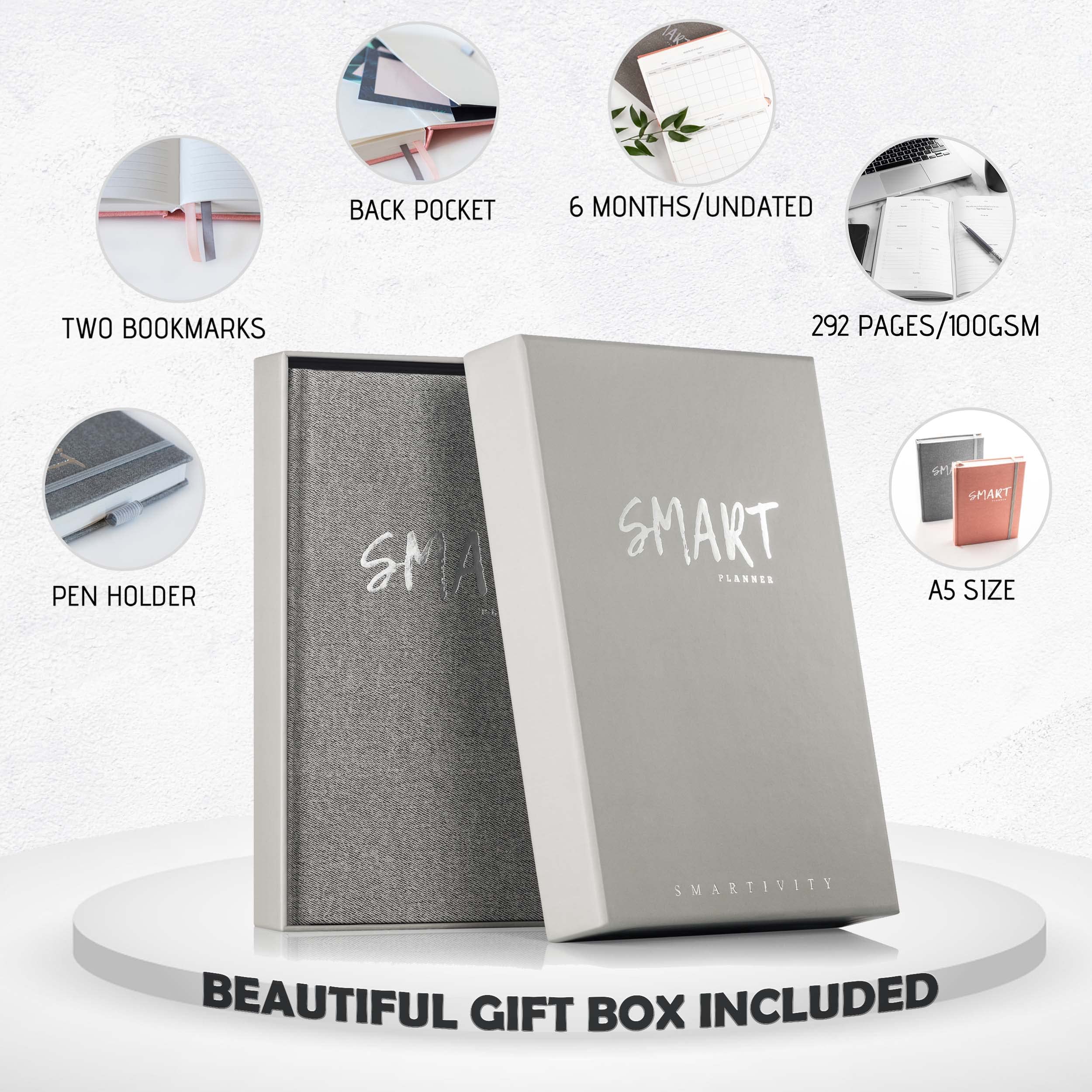 Buy Smart Planner Increase Motivation Happiness & Mindfulness Daily ...