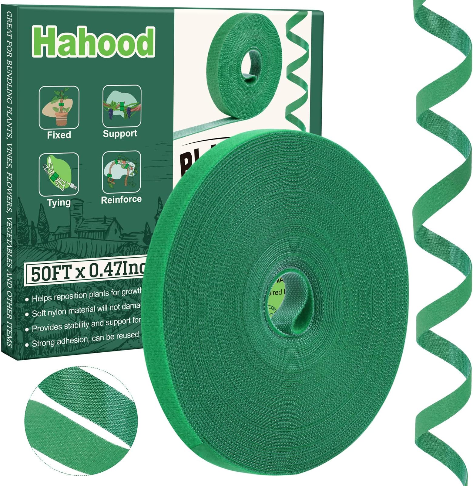 Amazon.com : plantactic Garden Tie Green Strap Plant Supports Gentle on ...