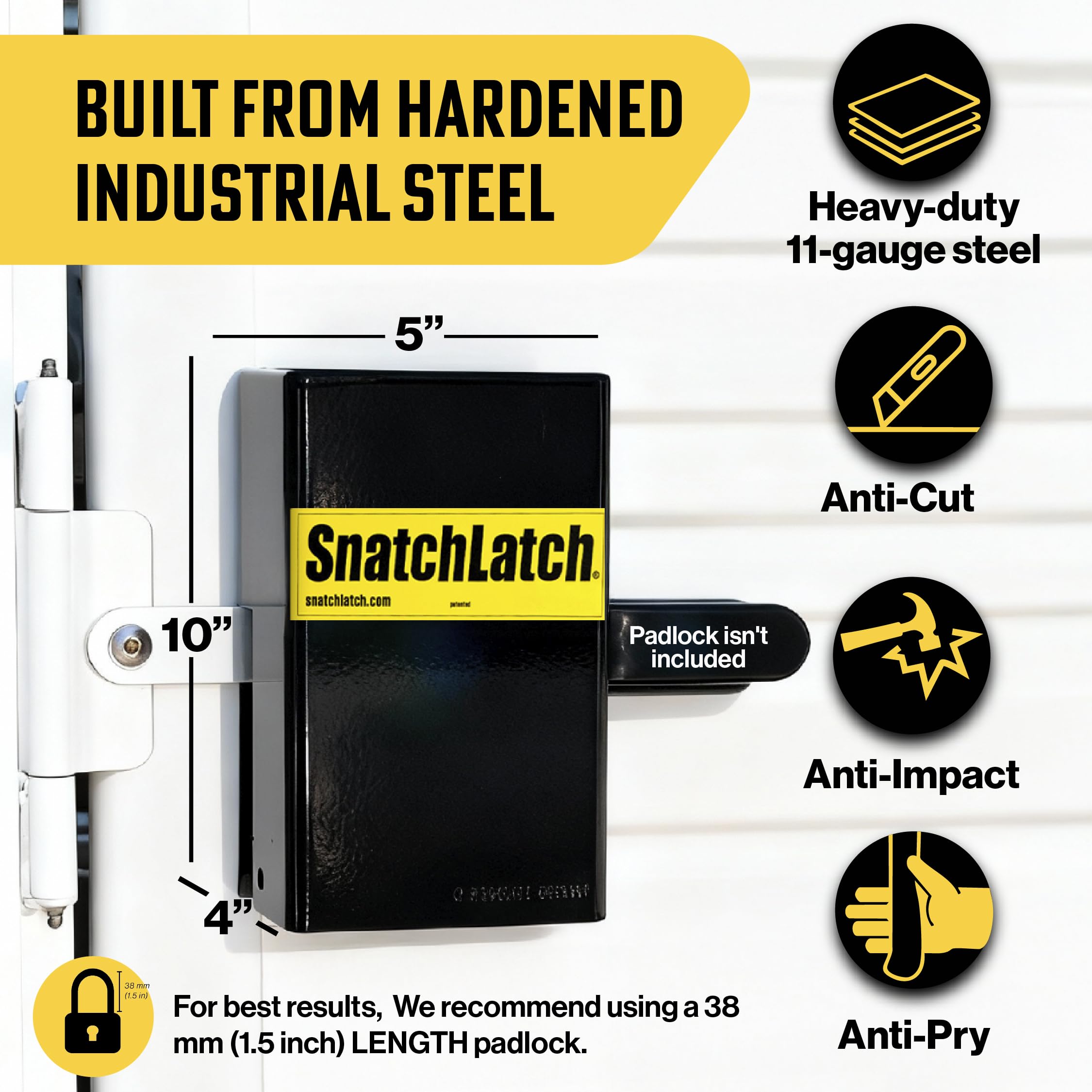 Snapklik.com : SnatchLatch Shipping Container Lock Box Heavy-Duty Steel ...