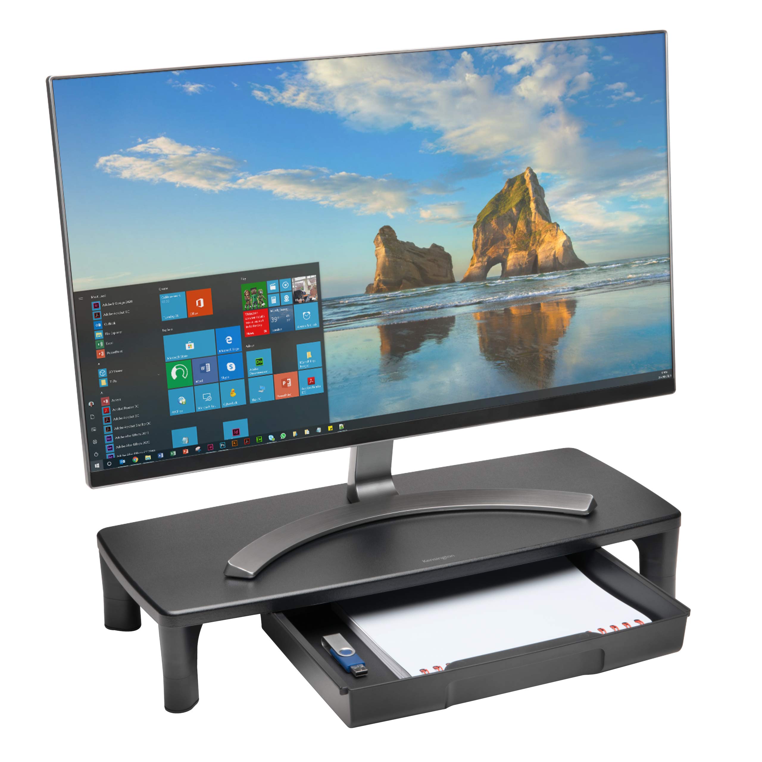 Kensington SmartFit Monitor Stand with Drawer for your Home Office ...