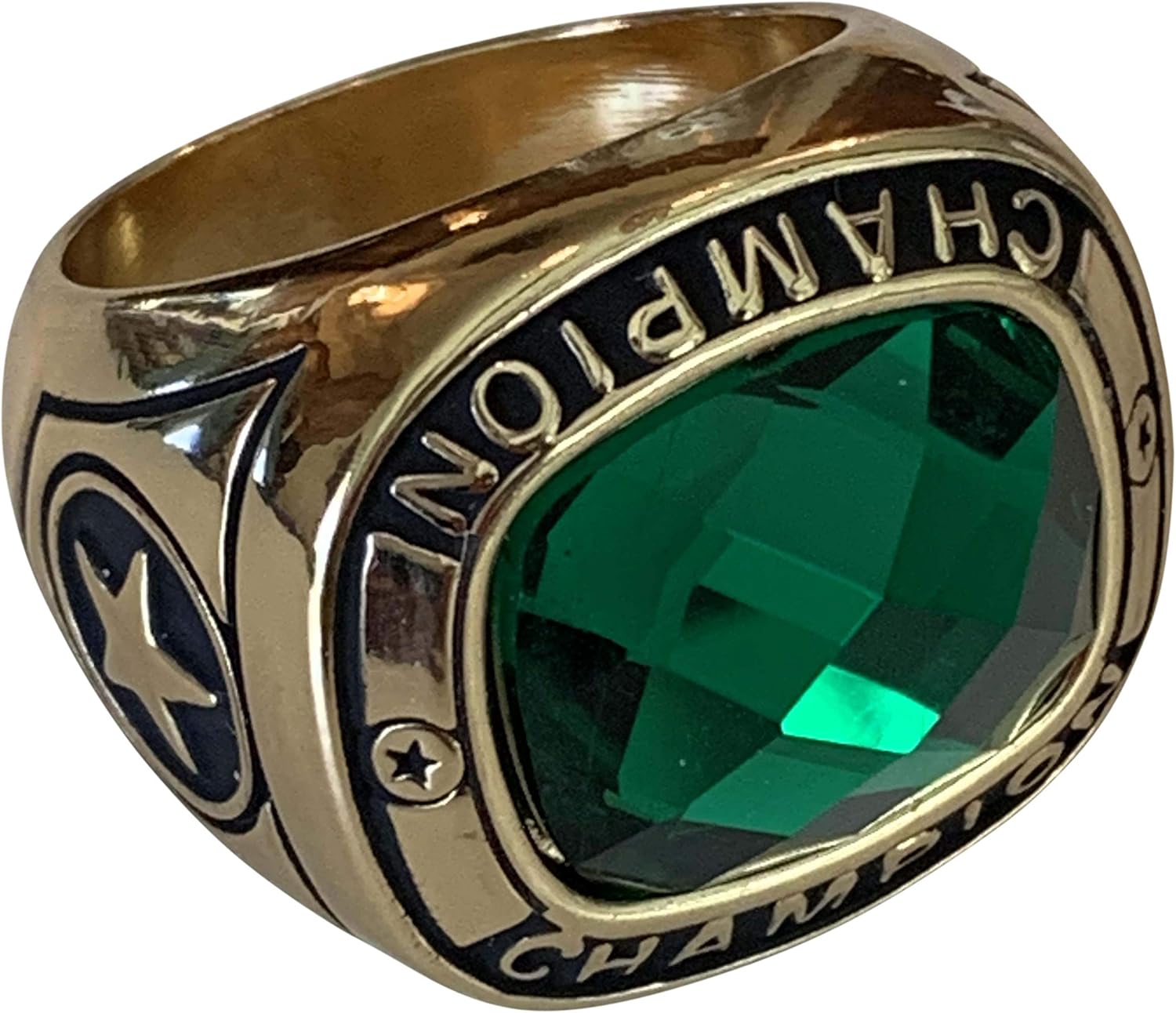 Amazon.com: Express Medals Champion Green MVP All Star Trophy Ring with ...