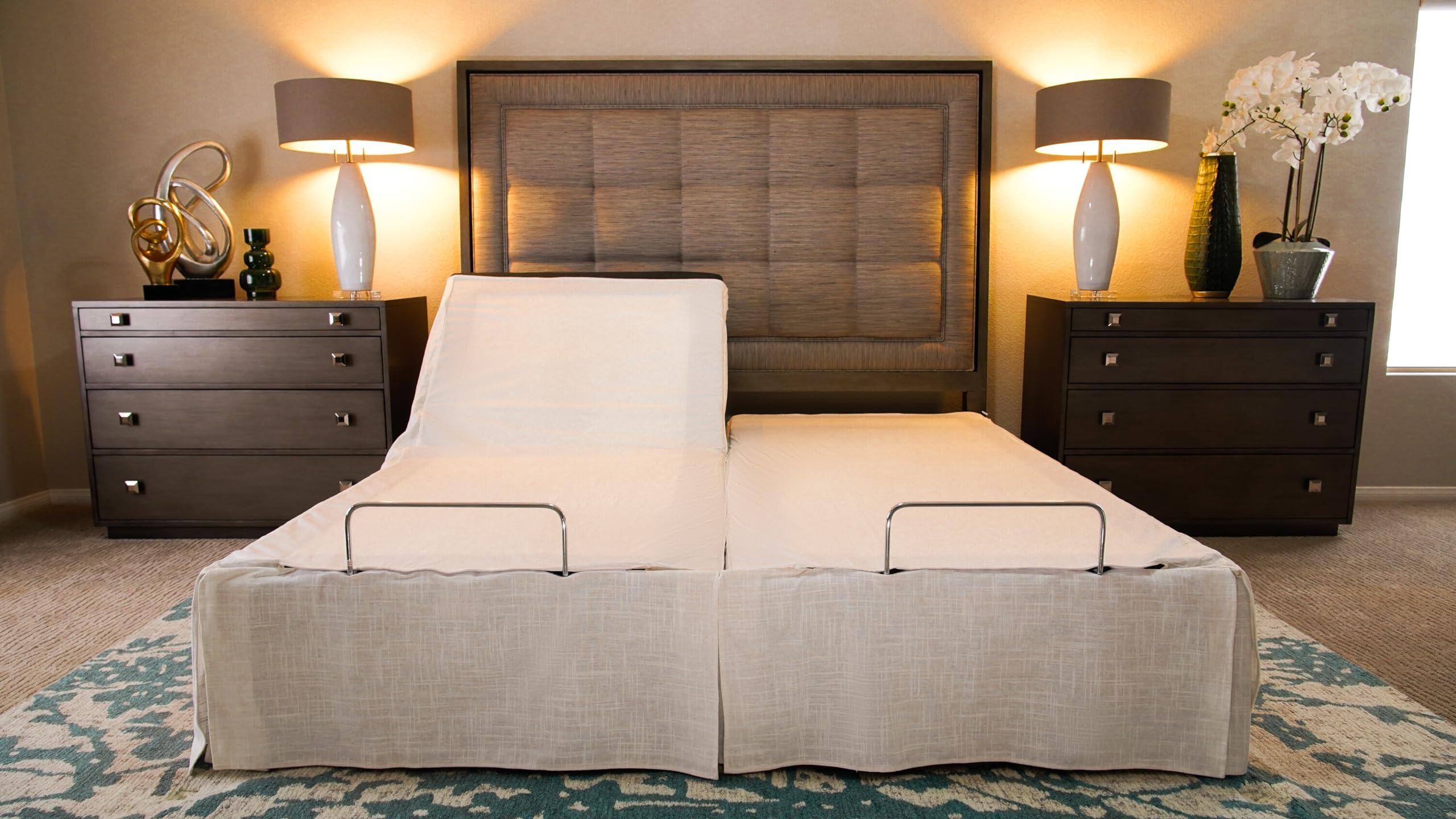 Amazon.com: Bed Maker's Wrap-Around Microfiber Bed Skirt for Adjustable ...