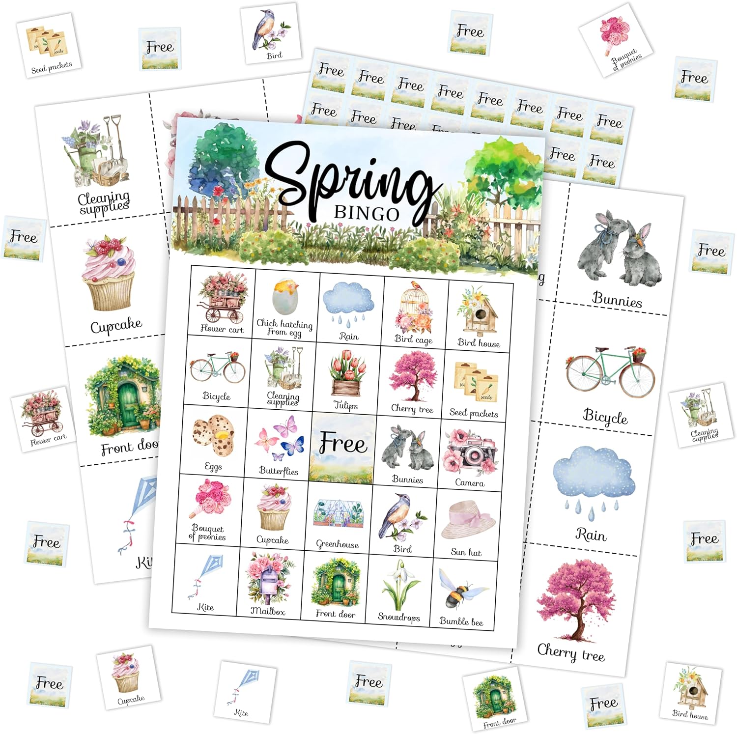 Amazon.com: Spring Bingo Card, Camping Bingo Game for Adults Large ...