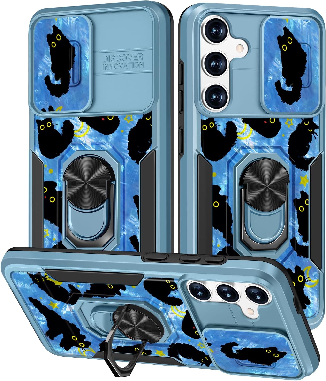 Amazon.com: Buleens for Samsung Galaxy S24 Plus Case - with Ring Stand & Camera Cover Aesthetic ...