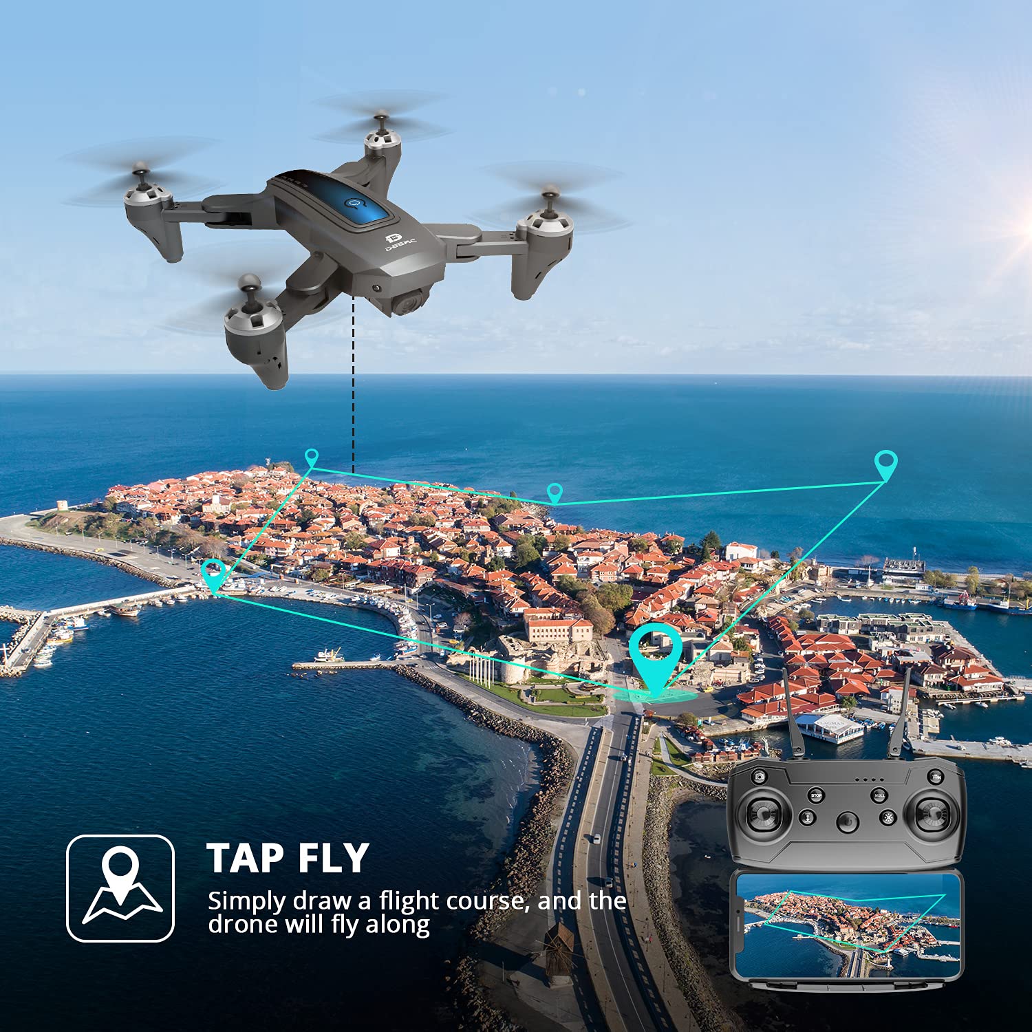 Dron DEERC con cámara 2K HD F...B08DNTCR2N | Encarguelo.com