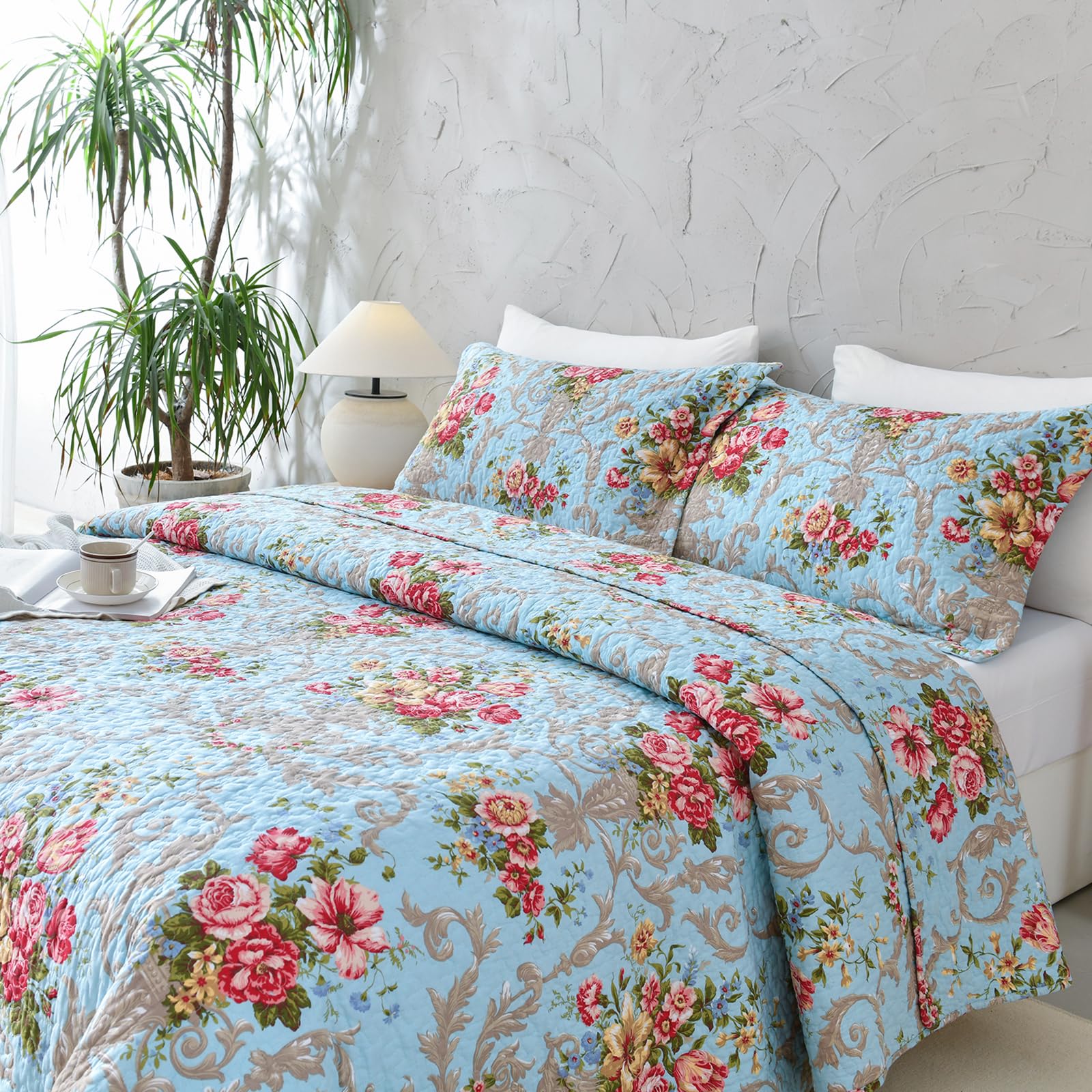 Lady Ann Oversized Cal King Bedspreads for Extra Bed 120x120, Luxury ...
