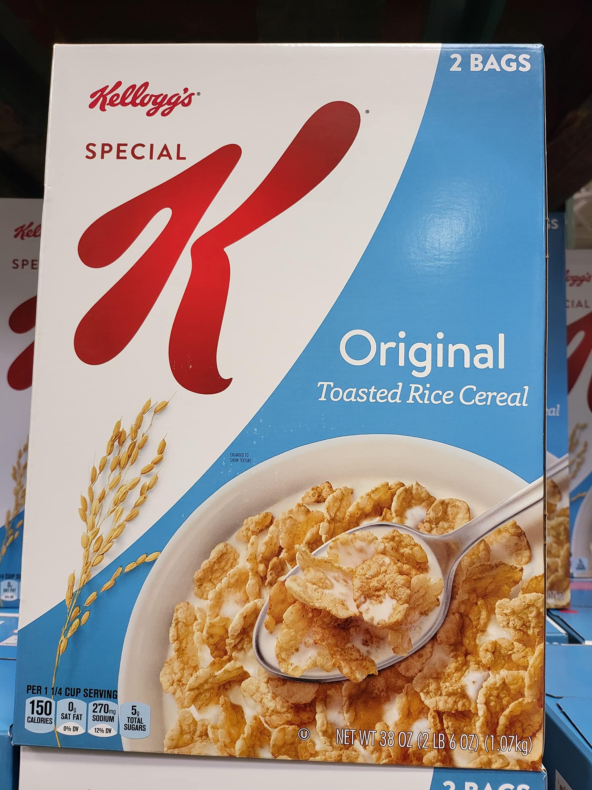 Amazon.com: Kellogg's Special K 38oz Two Bag Value Box - Original ...