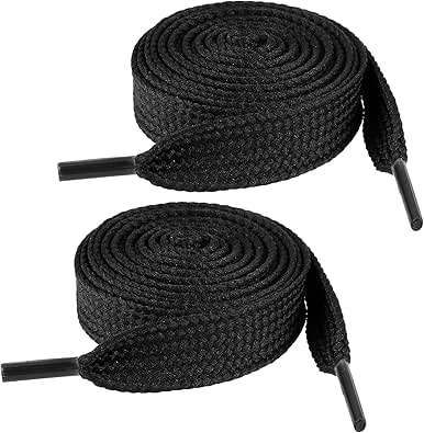 Amazon.com: Ouligay 2 Pairs Flat Black Shoe Laces for Sneakers, 3/4 ...