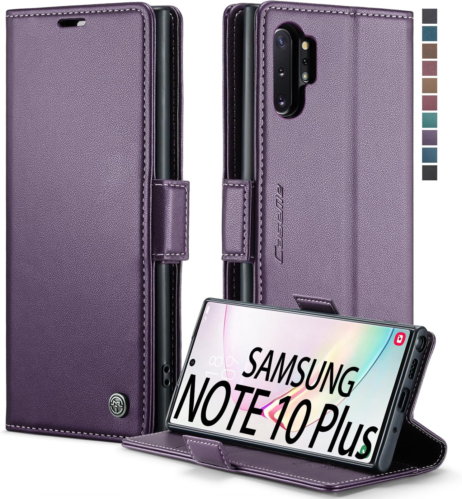 Amazon.com: CaseMe Compatible with Samsung Galaxy Note 10+ Plus Wallet Case, Magnetic Stand ...
