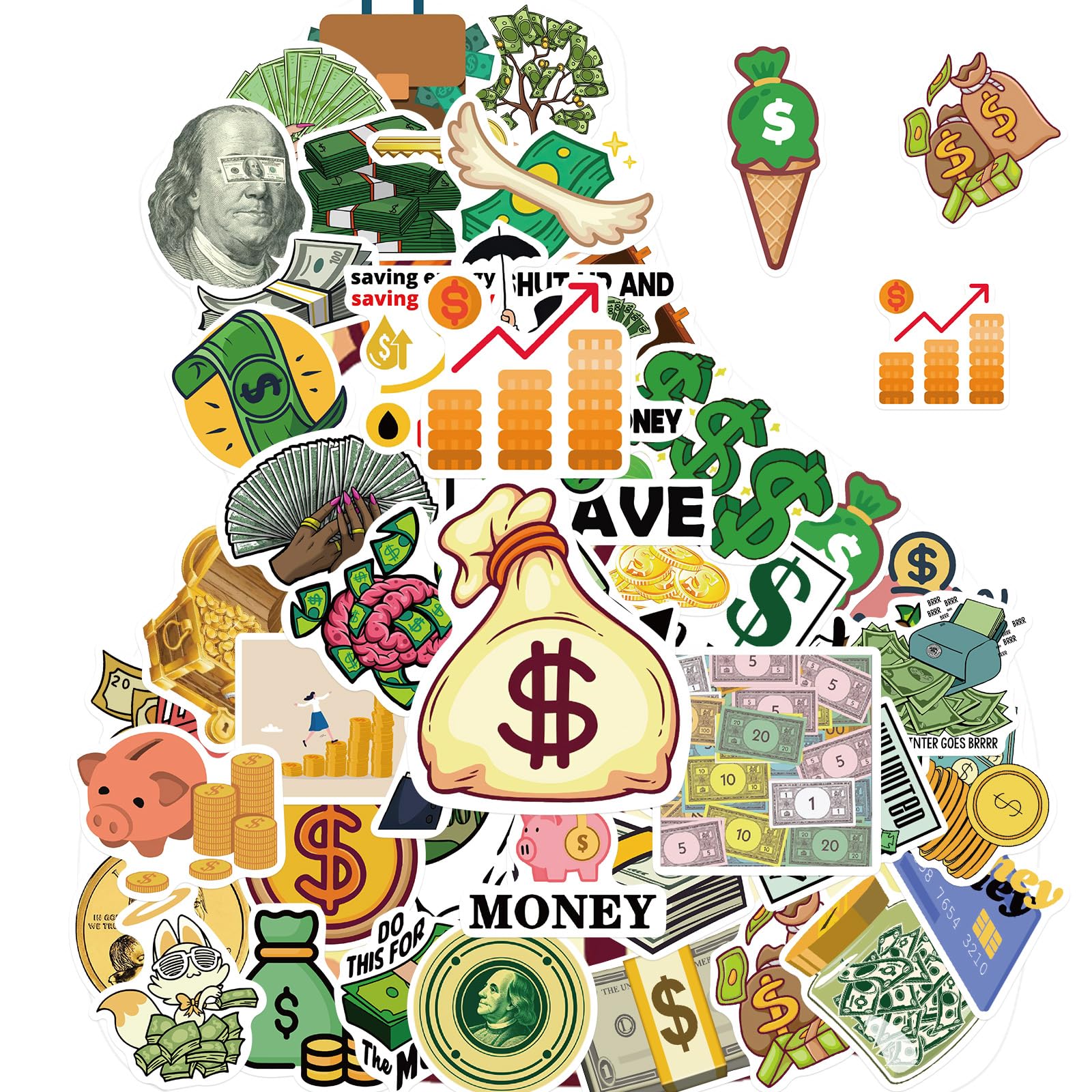 Amazon.com: Cool Money Stickers for Adults, 50pcs Funny Money Meme ...