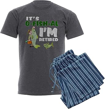 CafePress Funny Retirement Pajamas Men's Charcoal Novelty Pajamas at ...
