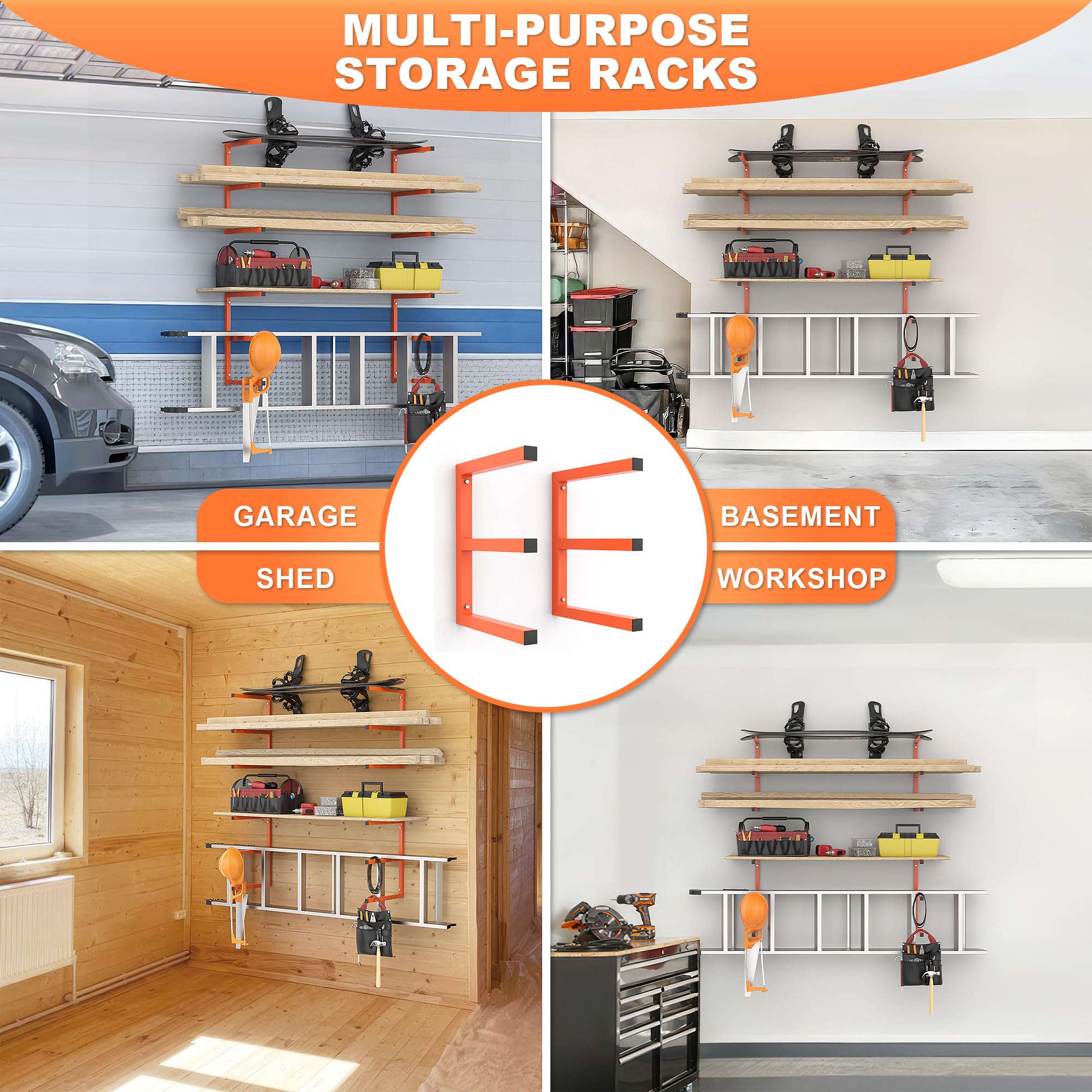 Snapklik.com : Ultrawall Lumber Storage Rack Wall Mount Wood Storage ...