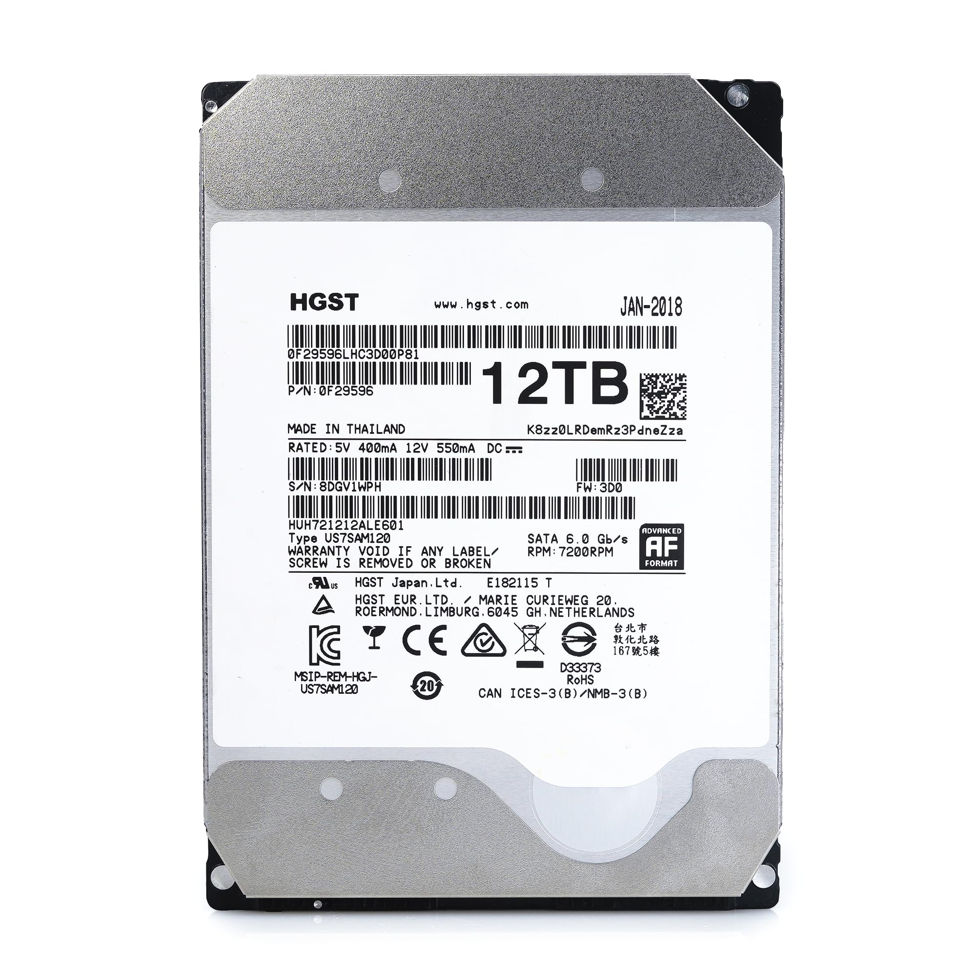 Snapklik.com : HGST - WD Ultrastar DC HC520 HDD HUH721212ALE601 12TB ...