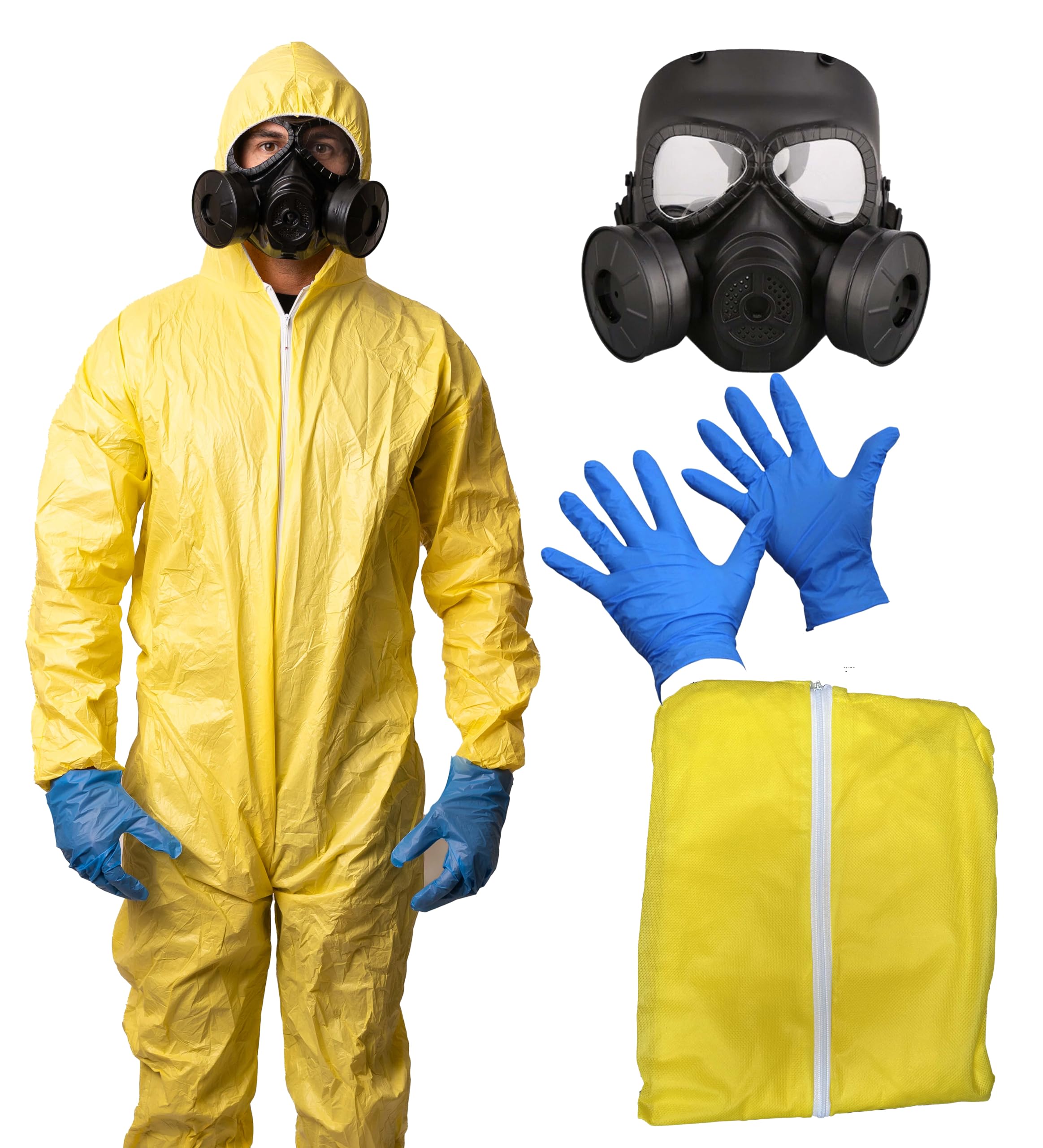 4 pcs Meth Cook Costume - Halloween Costumes For Men - Adult & Teen One ...