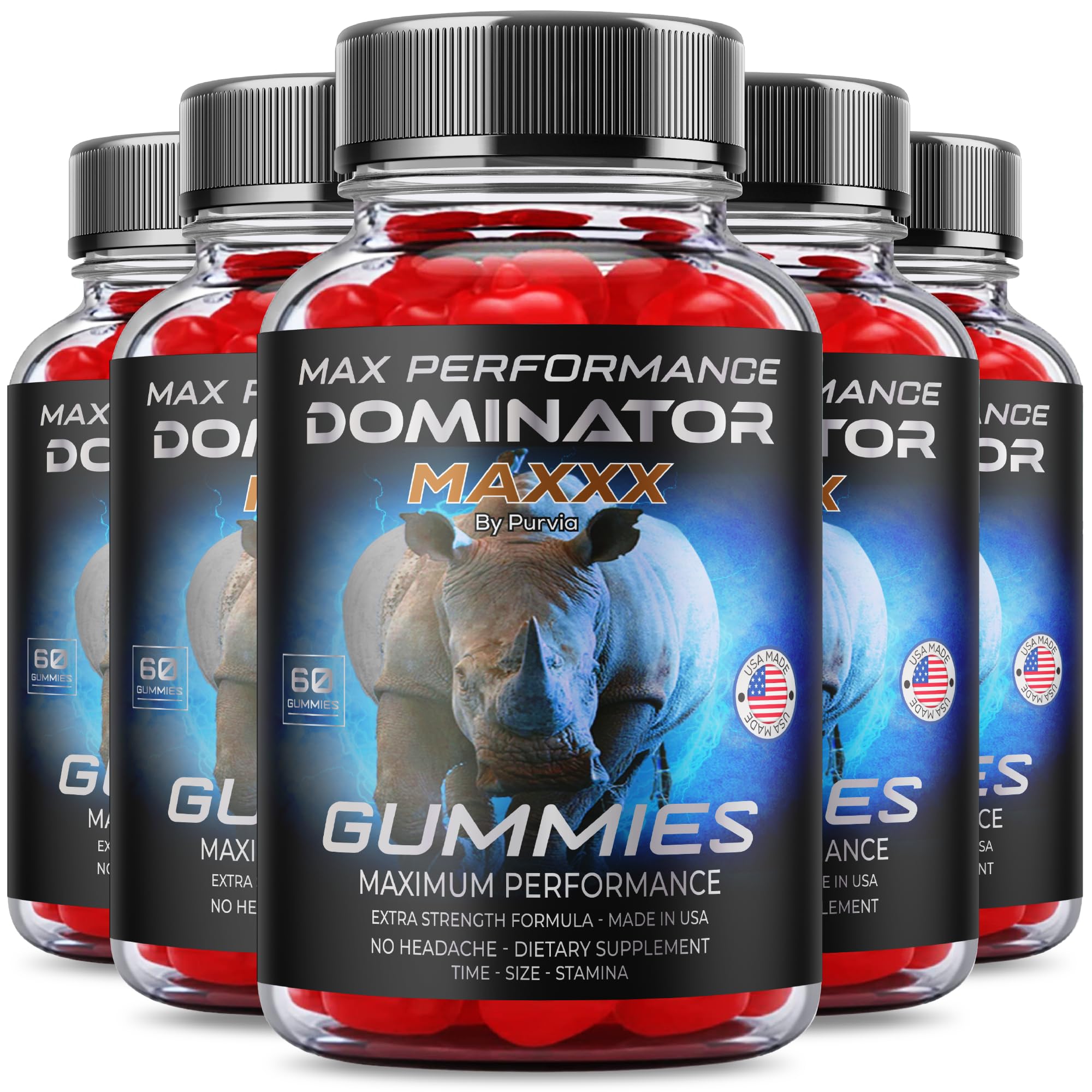 Amazon.com: (5 Pack) Dominator Maxx Gummies Maximum Strength ...