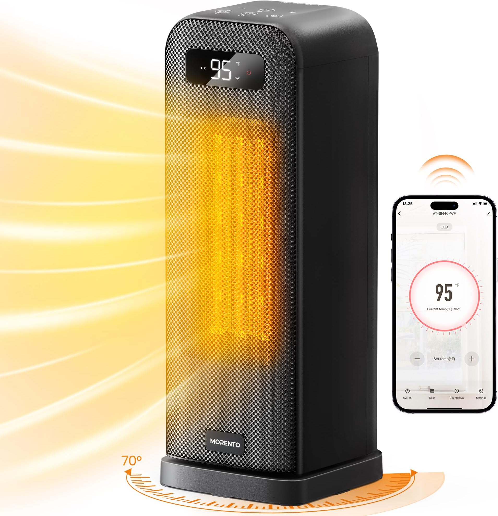 Amazon.com: WARMLREC Electric Space Heater 1500W Fast Heating WiFi ...