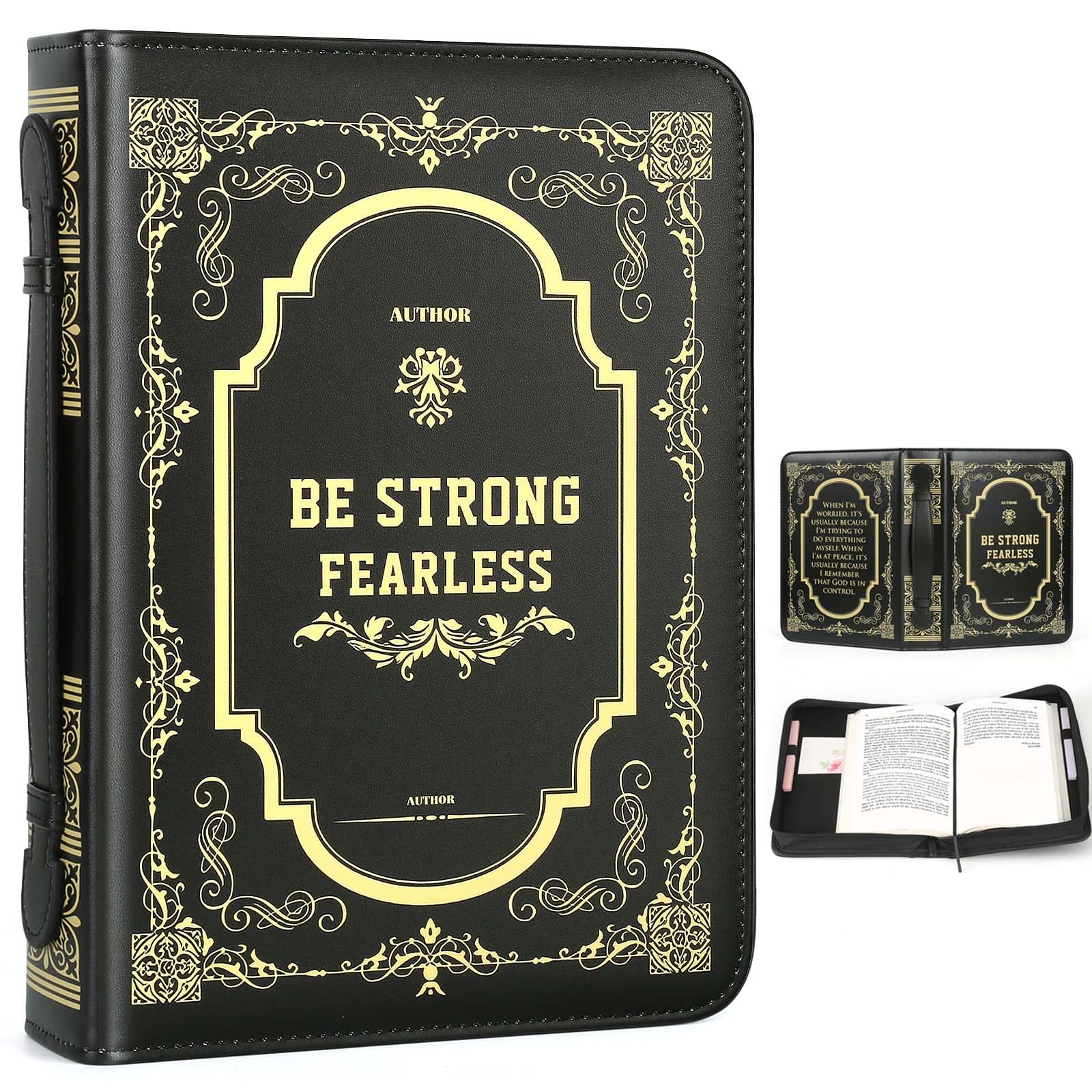 Amazon.com: Bible Cover with Handle, Vintage PU Leather Bible Case ...