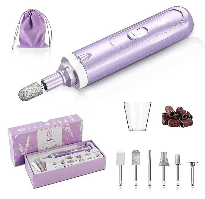 Professional Manicure Pedicure Set, YaFex Electric Nail File, Cordless ...