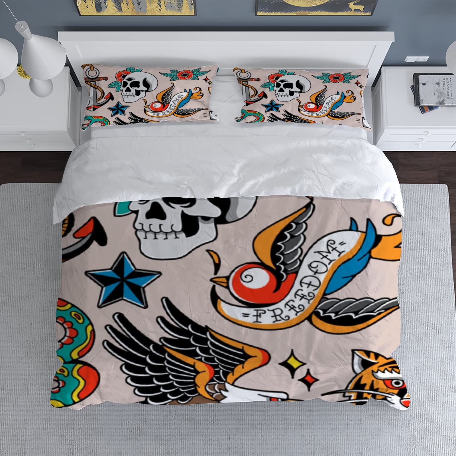 Tattoo Style Comforter Set Rockabilly & Tattoo Style – Ink And Rags
