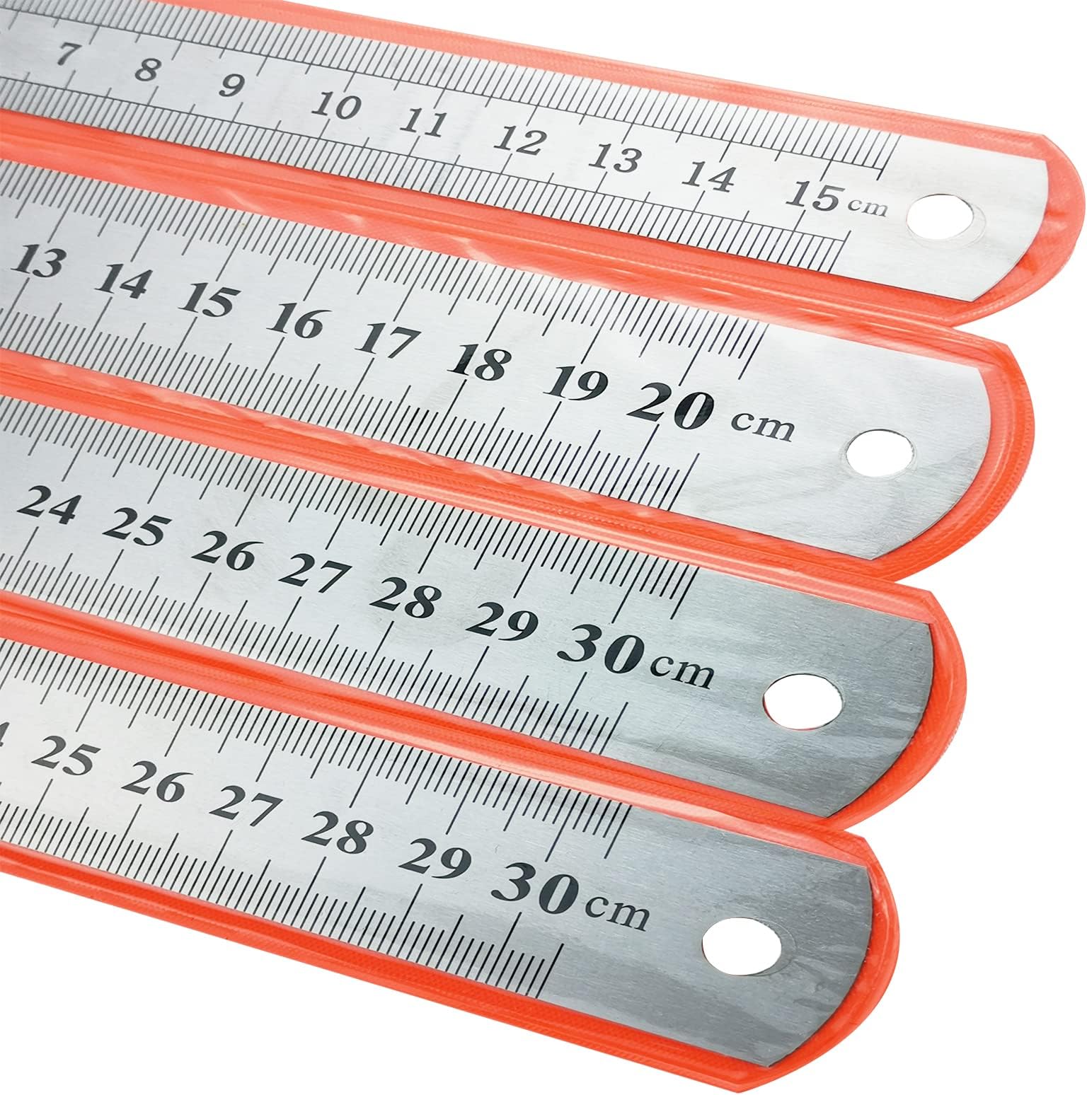 4 Pcs/Set Stainless Steel Ruler, Metal Ruler. : Amazon.ca: Office Products