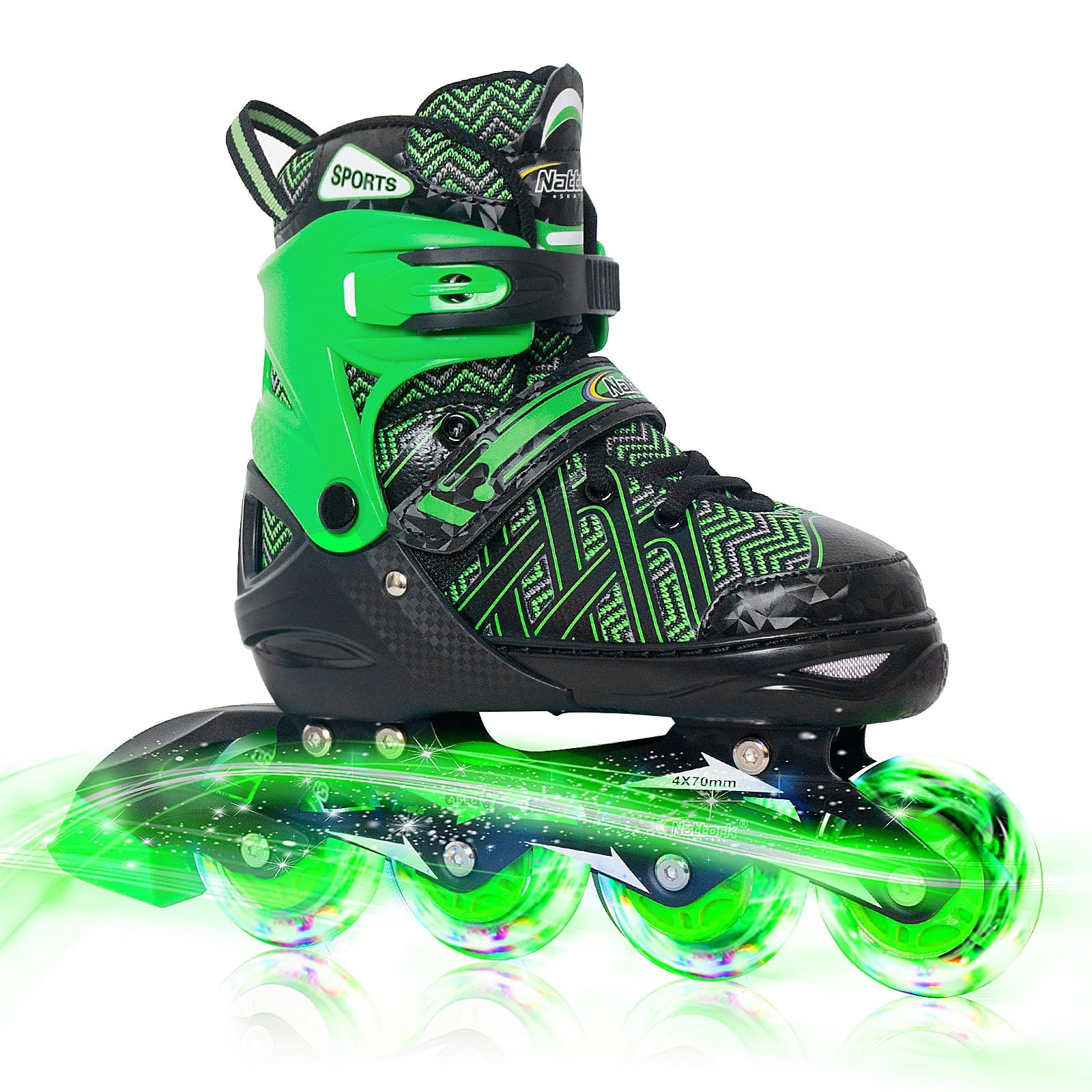 Nattork Adjustable Inline Skates For Kids Boys And Girls Blue ...