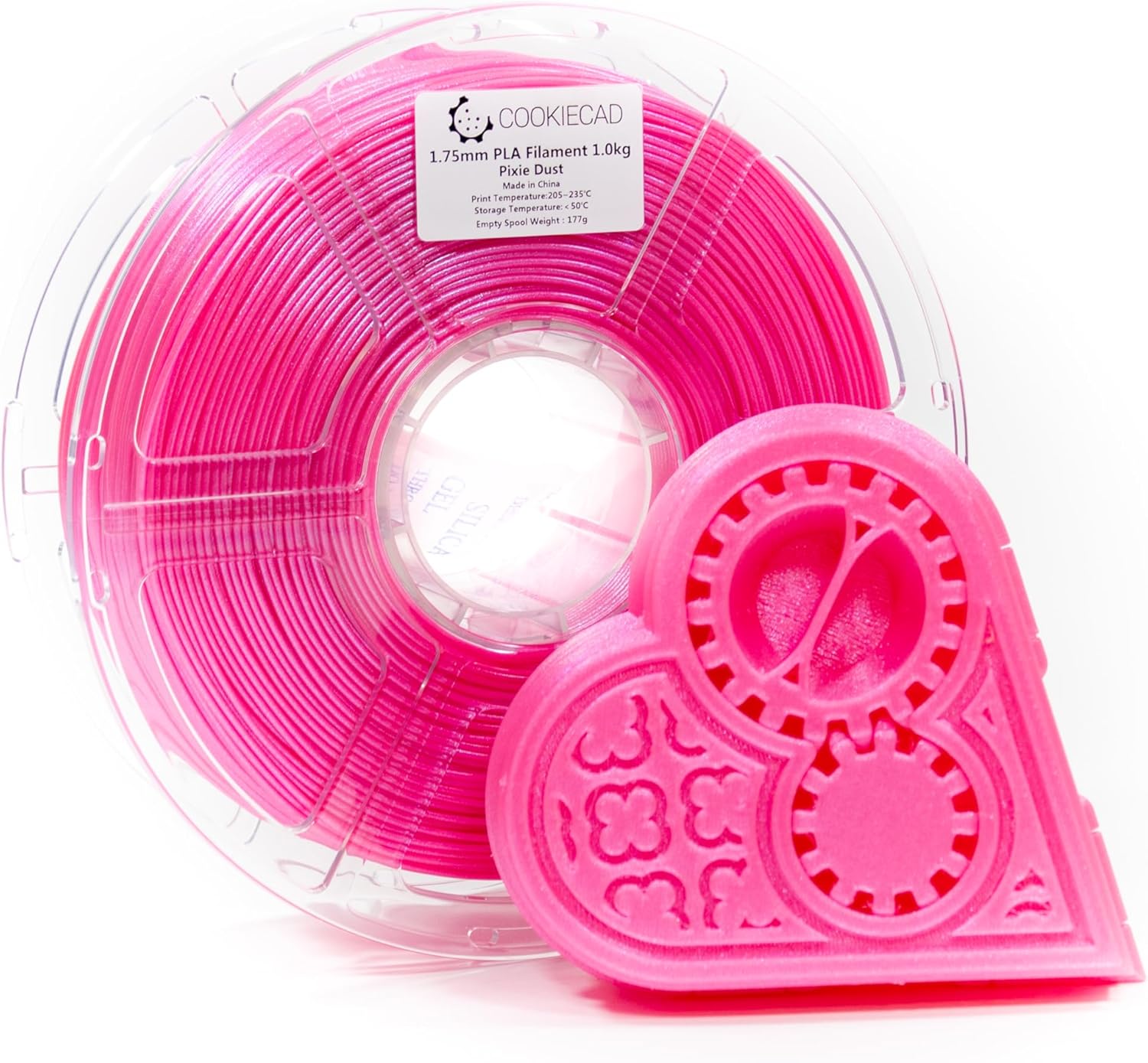 Amazon.com: Cookiecad PLA Filament 1.75mm 1kg Iridescent Glitter 3D ...