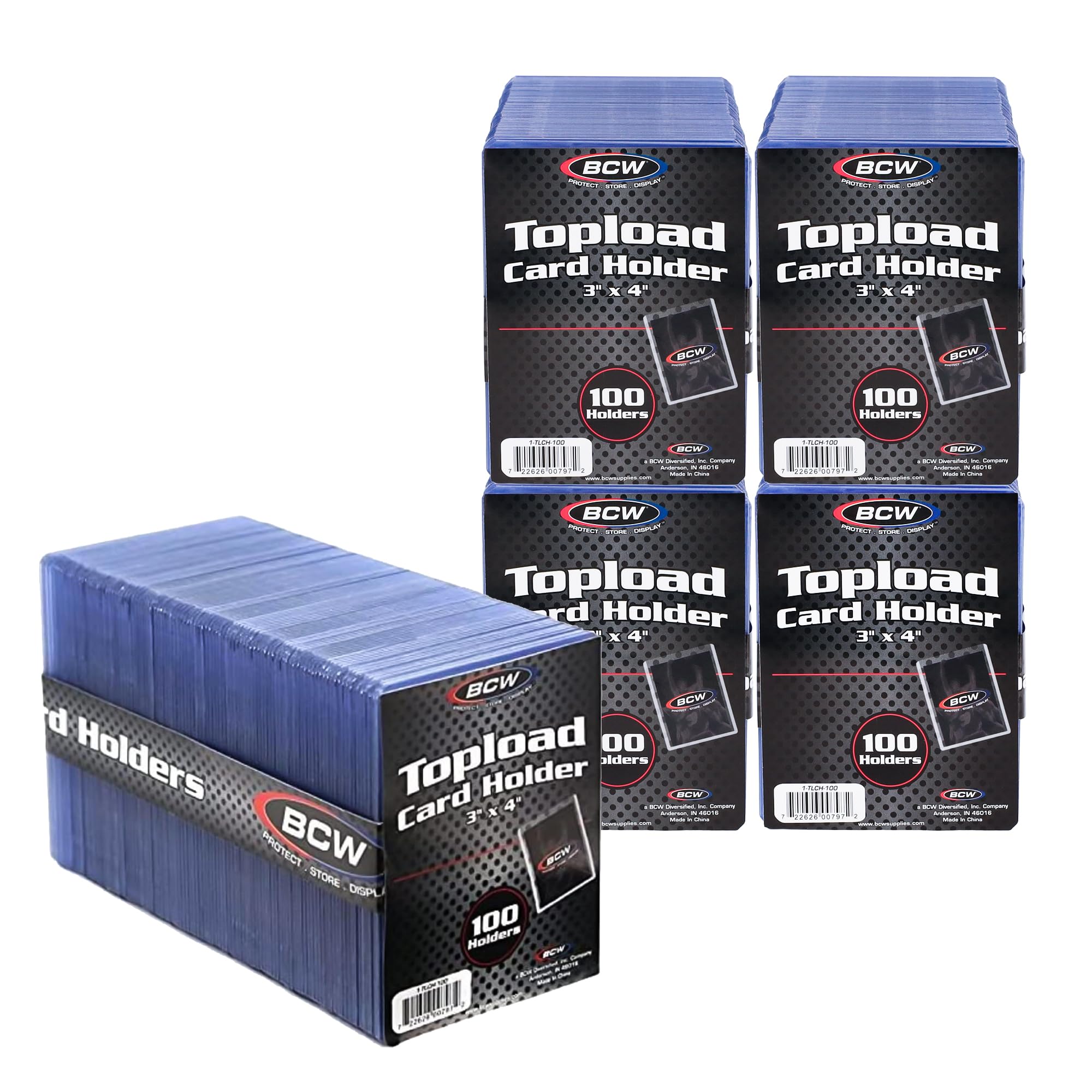 Snapklik.com : BCW 3x4 Standard Topload Card Holders 500 Pack Rigid ...