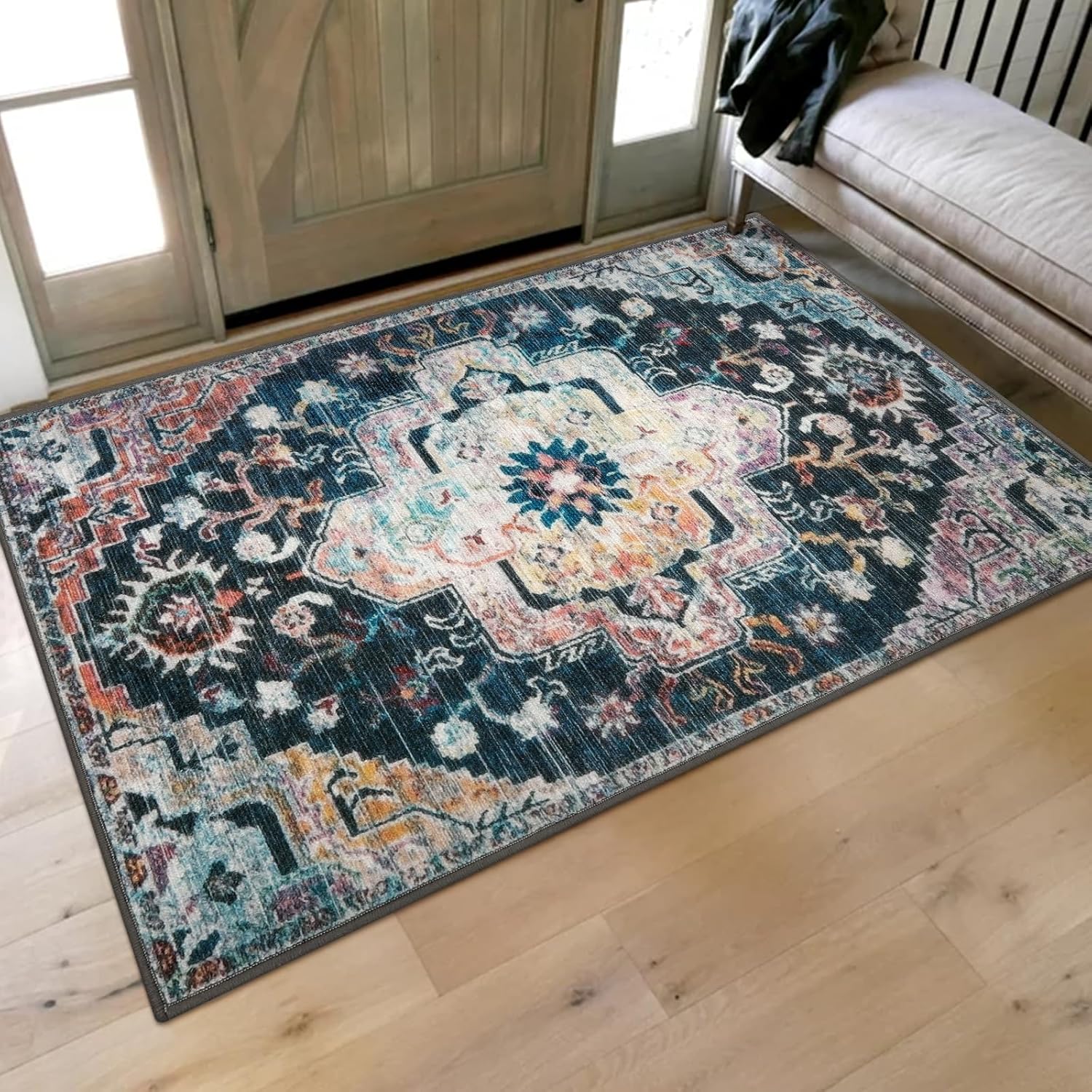 Amazon.com: Collive Indoor Door Mat Retro Floor Mat, Non Slip Washable ...