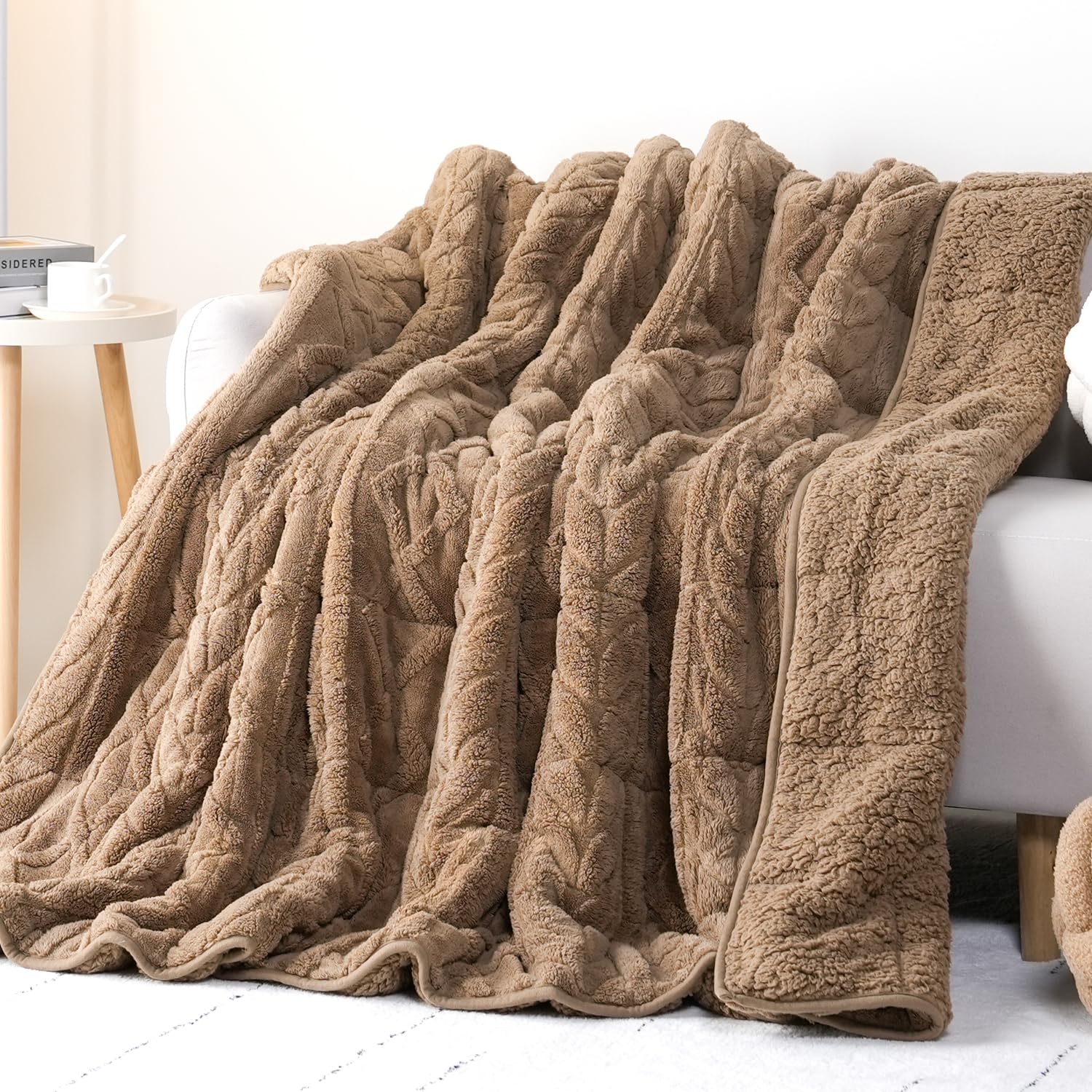 Amazon.com: Cottonblue Adults Weighted Blanket 15lbs for Deep Sleep ...