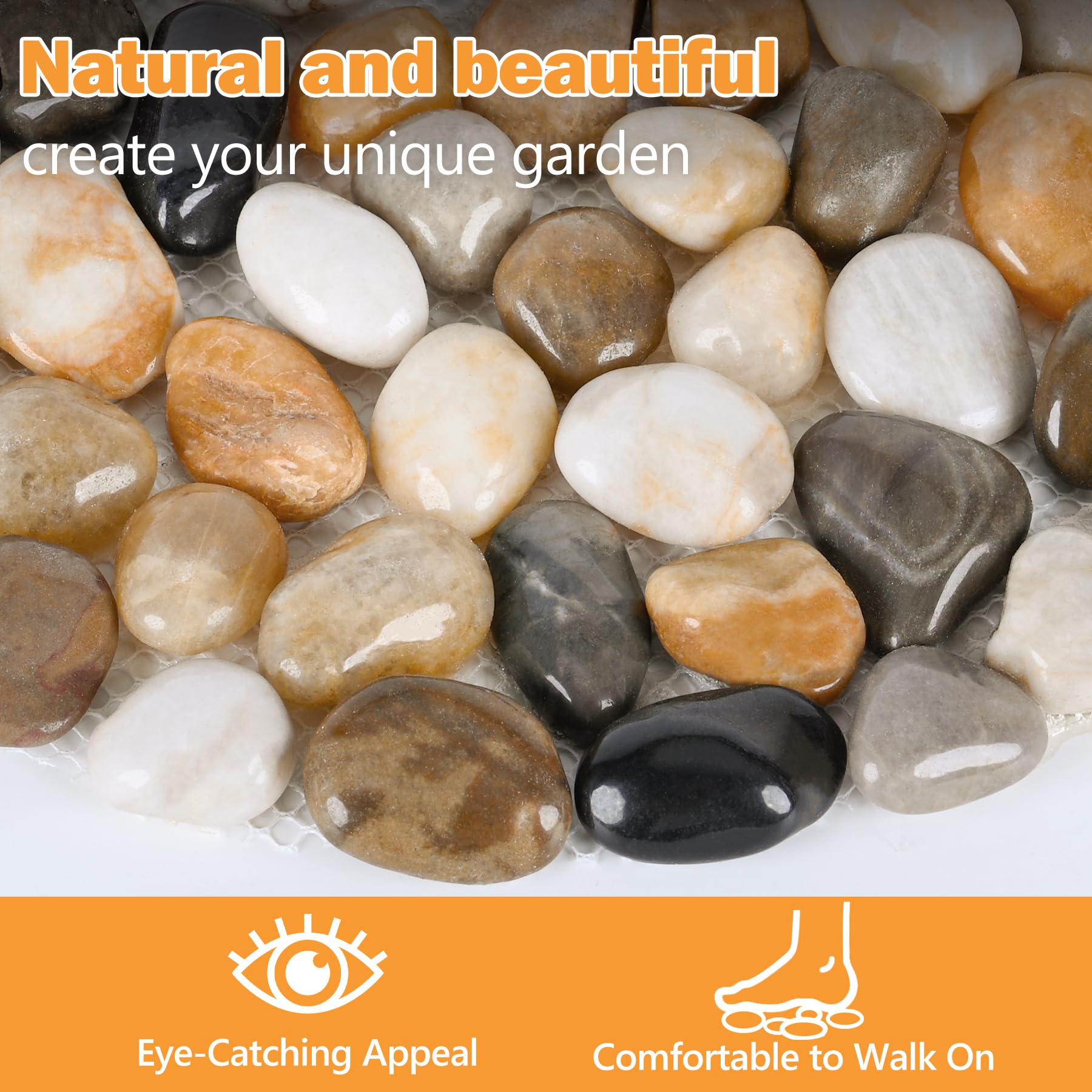 Snapklik.com : Dojobkinb River Rock Stepping Stones Outdoor For Garden ...