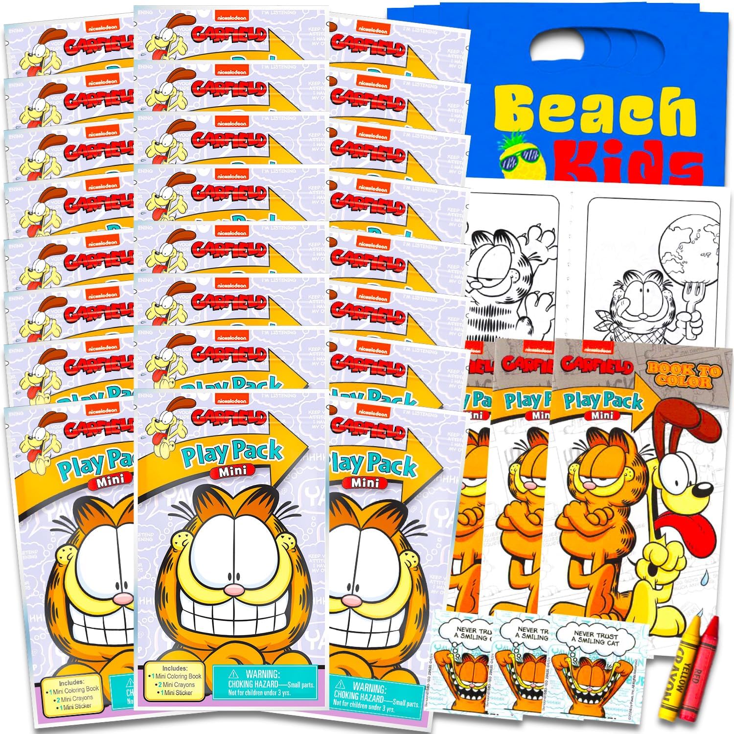 Amazon.com: Disney Garfield Mini Party Favors Set - Bundle with 24 ...
