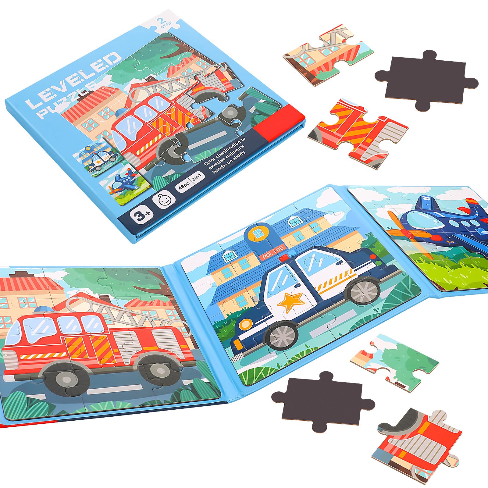 Magnetic Puzzles for Toddlers, Educational Travel Puzzles Car Plane ...