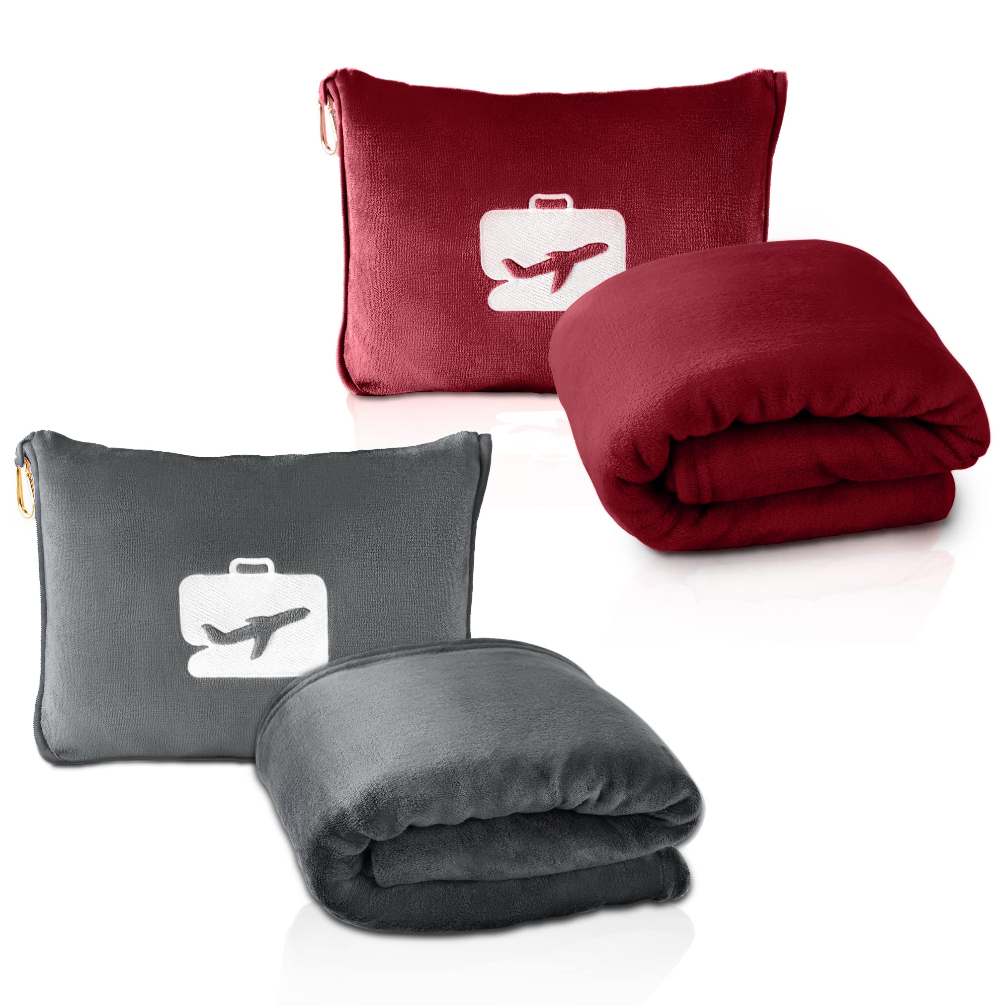 Amazon.com: EverSnug Travel Friendly Blanket and Pillow Bundle ...