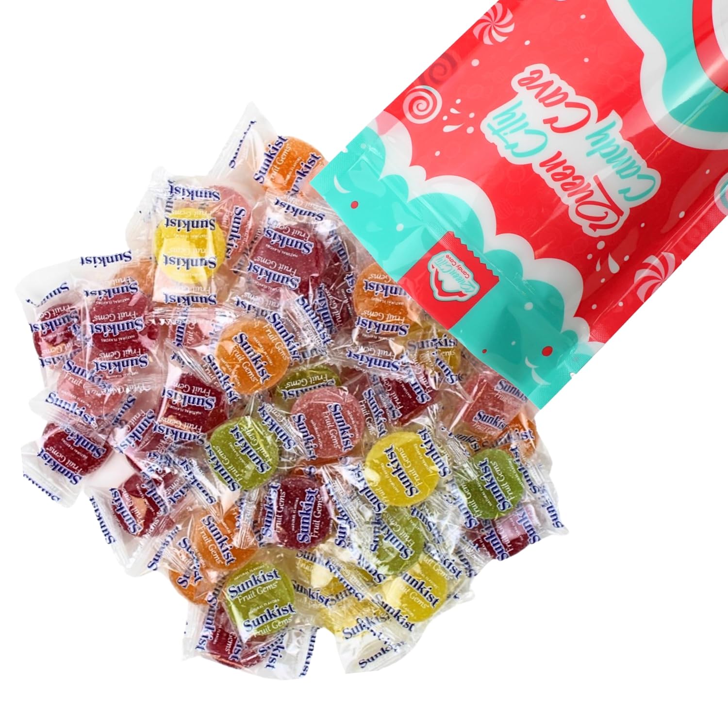 Amazon.com : Sunkist Fruit Gems, Individually Wrapped Sugar Dusted Soft ...