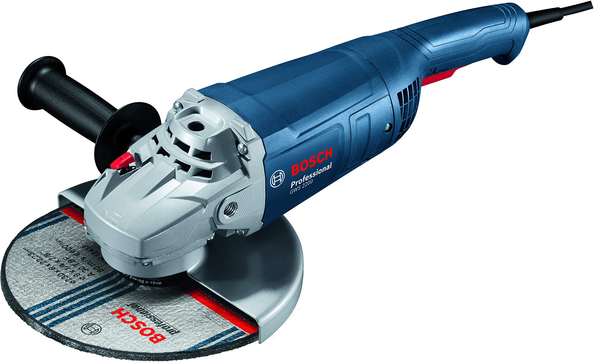 Bosch GWS 2200 Corded Electric Angle Grinder, M14, disc diameter 230 mm ...