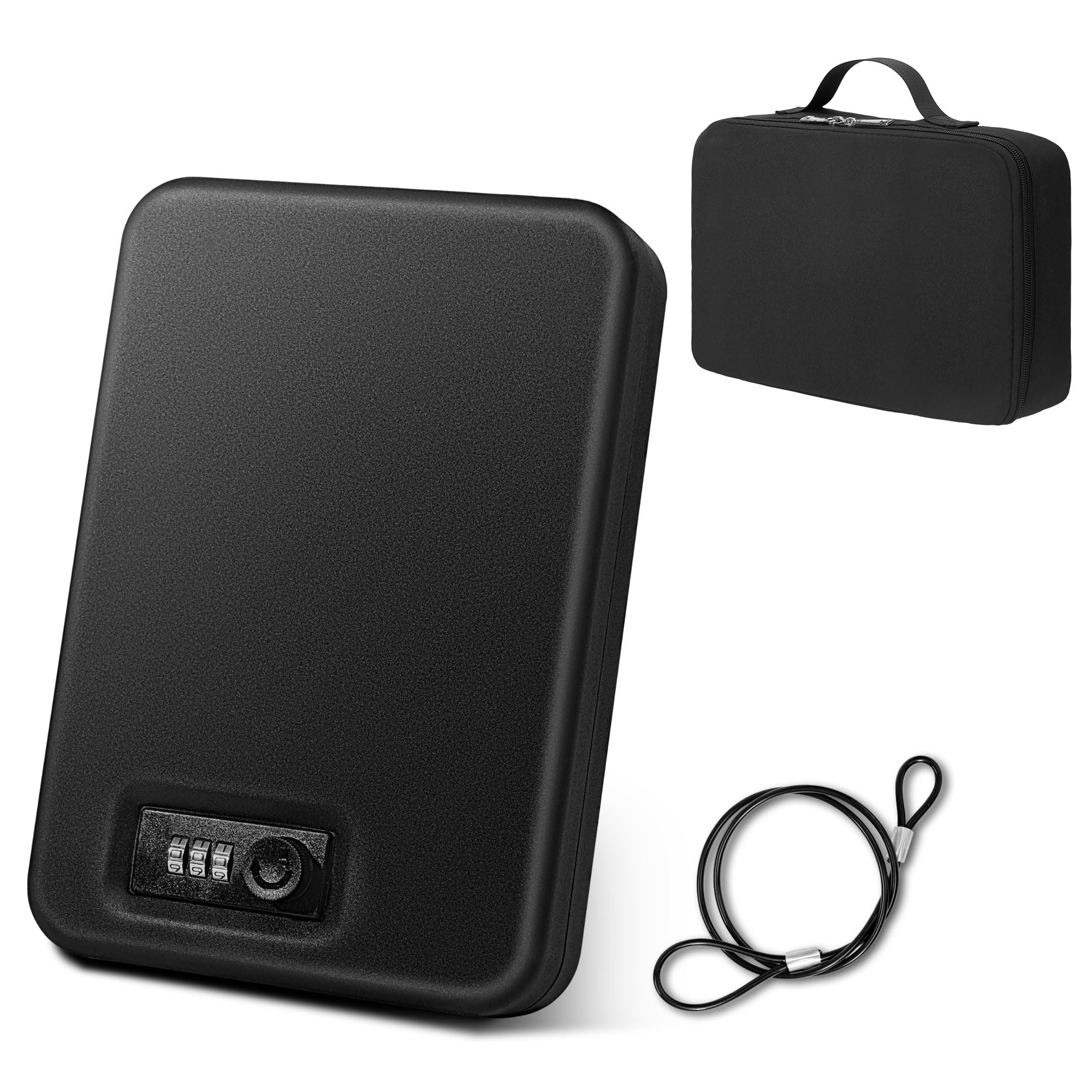 Snapklik.com : Pistol Safe, Portable Travel Car Gun Safe, Gun Box For ...