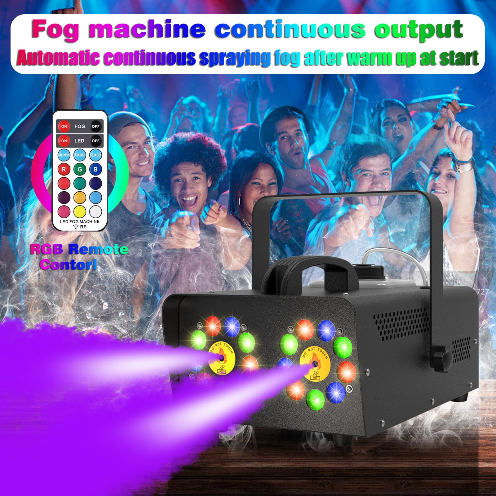 IMONE Continuous Fog Machine Outdoor,1200W High Output Smoke Machine ...