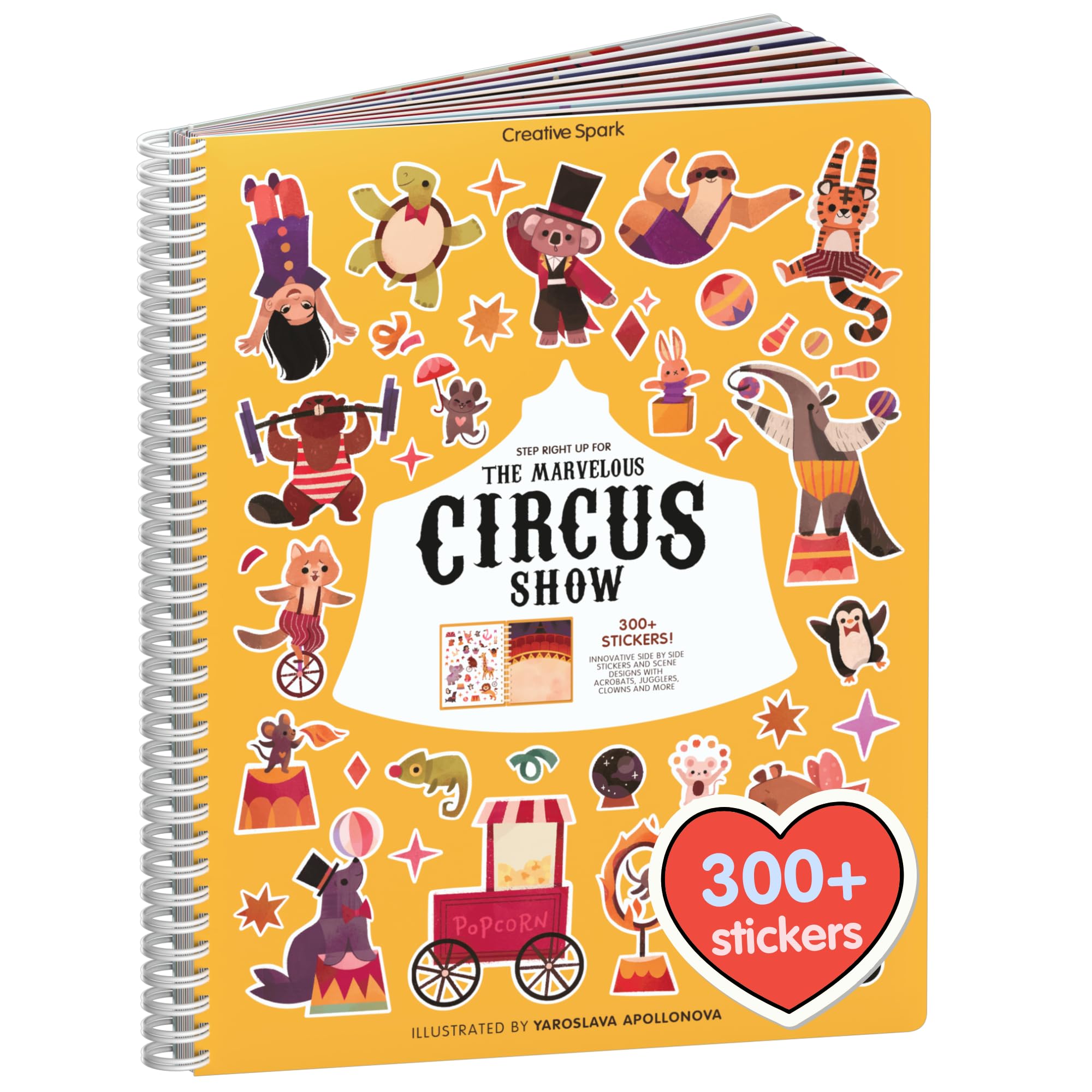 Amazon.com: Cupkin Circus Show Sticker Book Activity for Kids, Side by ...