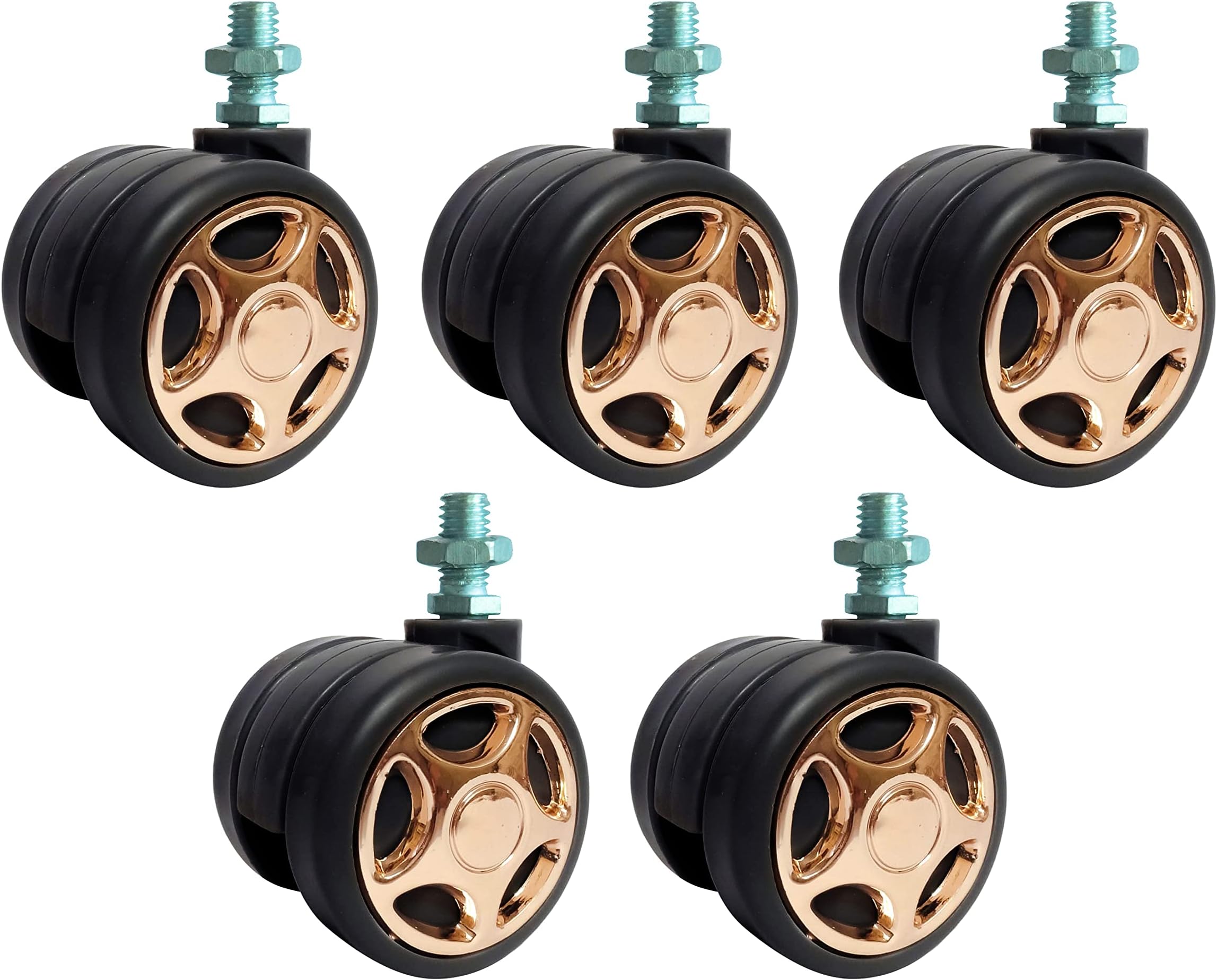 KindleArt Office Chair Wheel Heavy Duty Castor Screw Type Revolving Set ...