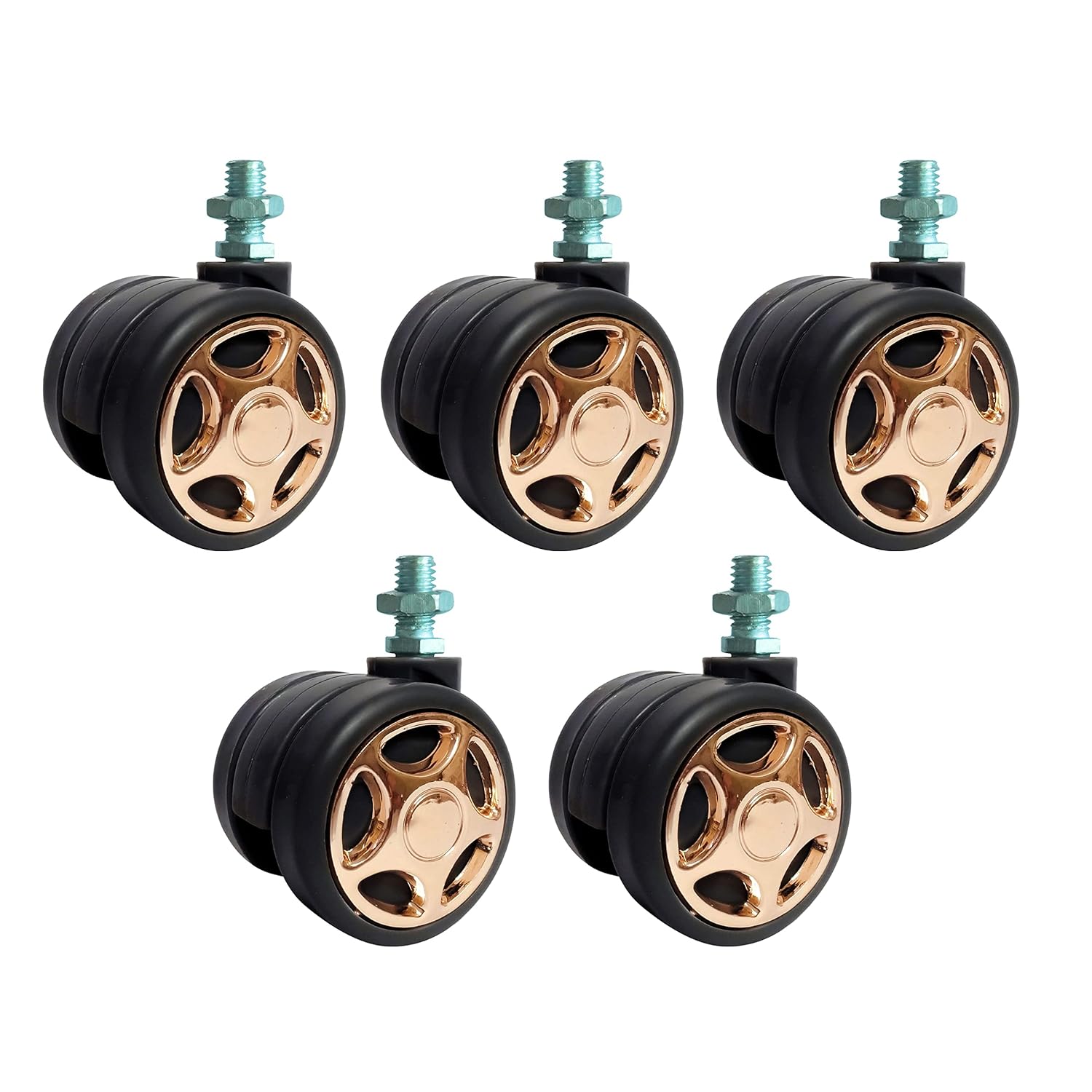 KindleArt Office Chair Wheel Heavy Duty Castor Screw Type Revolving Set ...