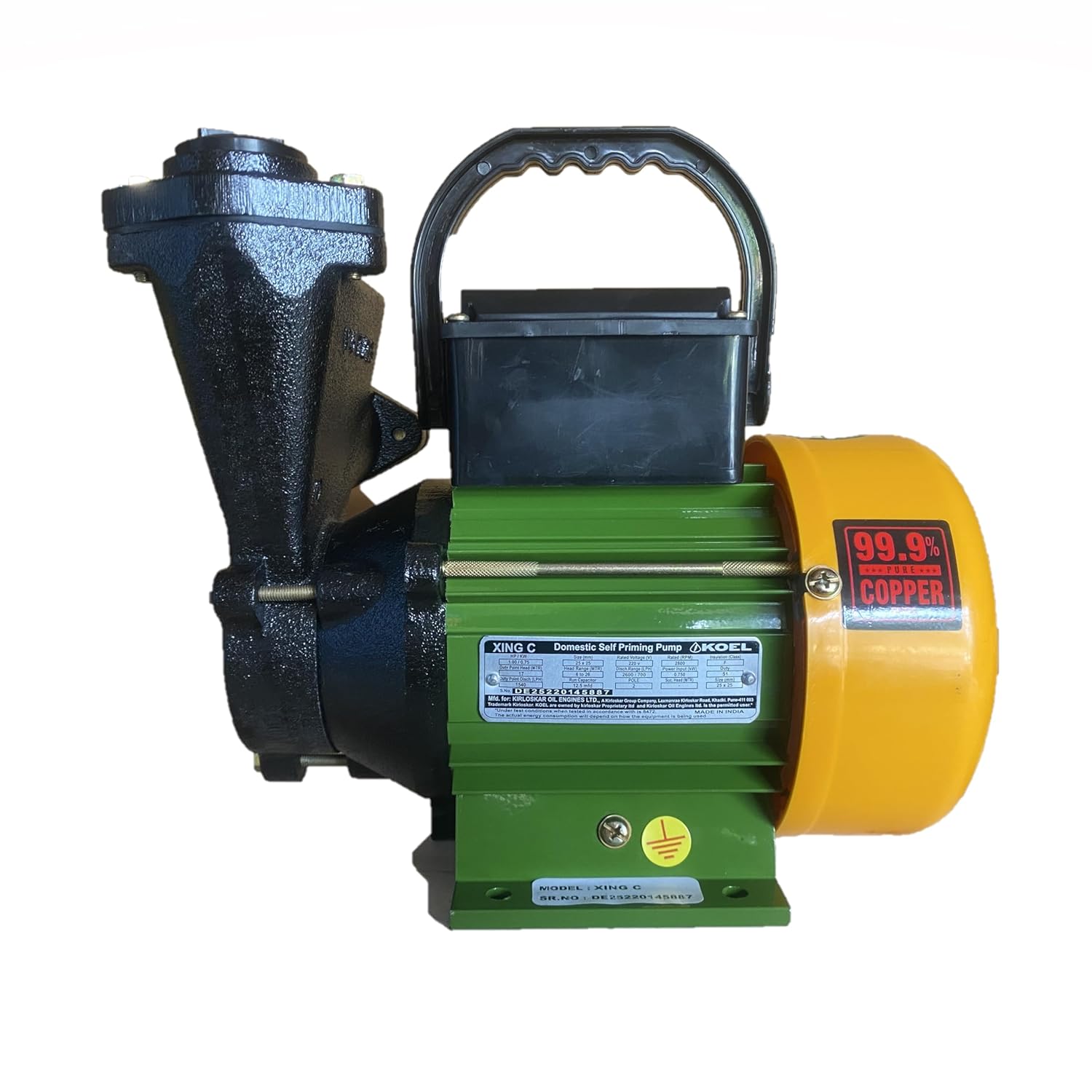 KOEL By Kirloskar 1 Hp Pure Copper Wires Water Pump (Multicolour ...