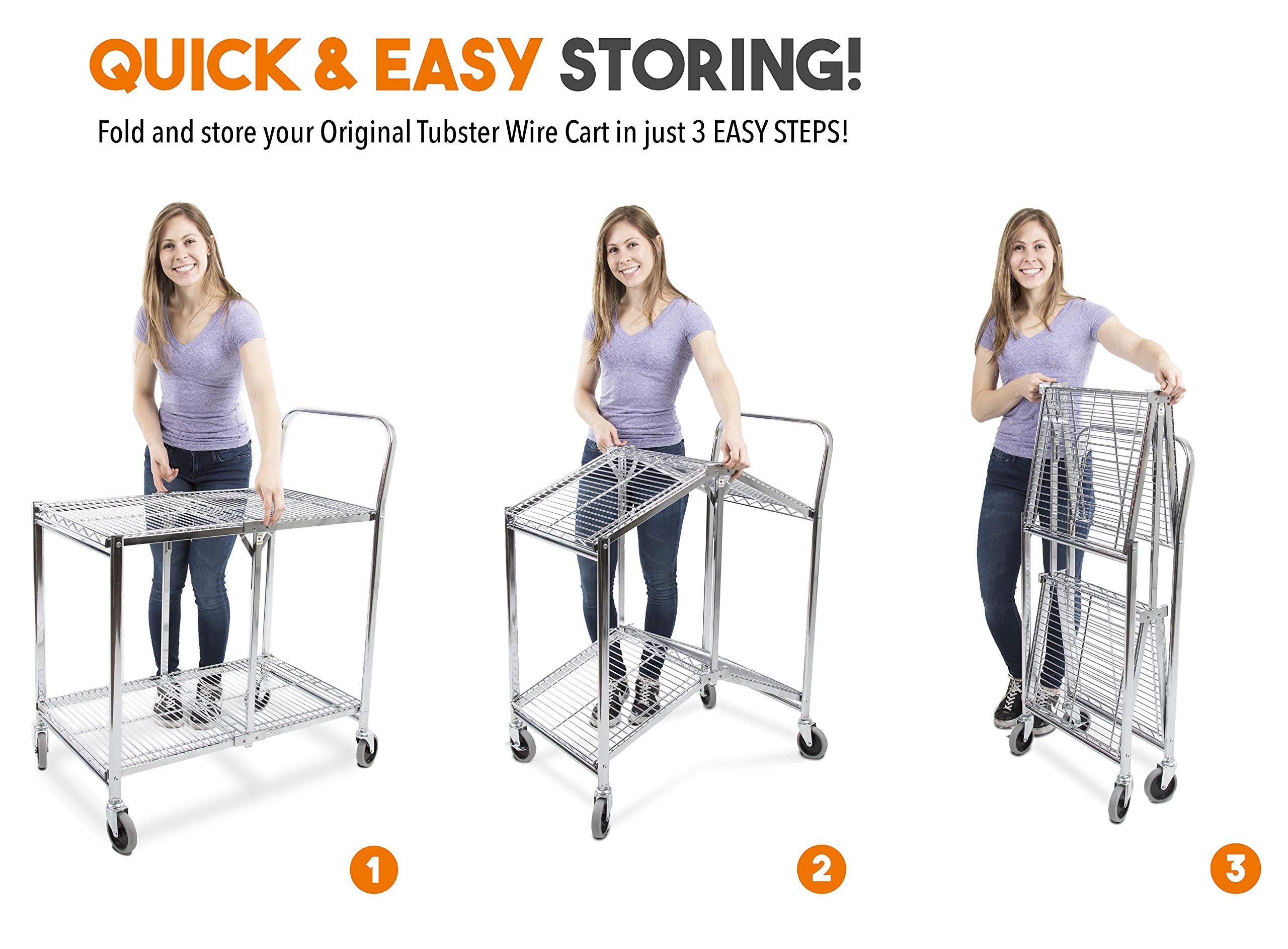 Snapklik.com : Stand Steady Original Tubstr Collapsible 2 Shelf Wire ...
