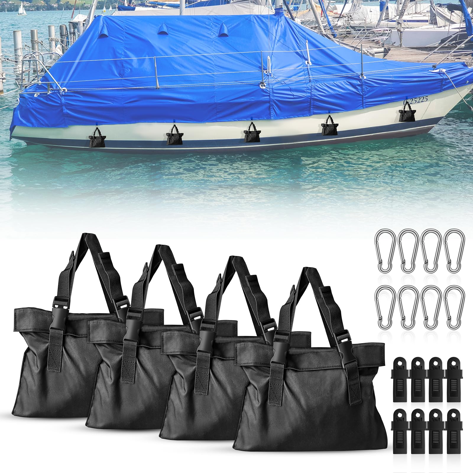 Amazon.com: Mionovity Boat Cover SandBag, Mooring Covers for Boats ...