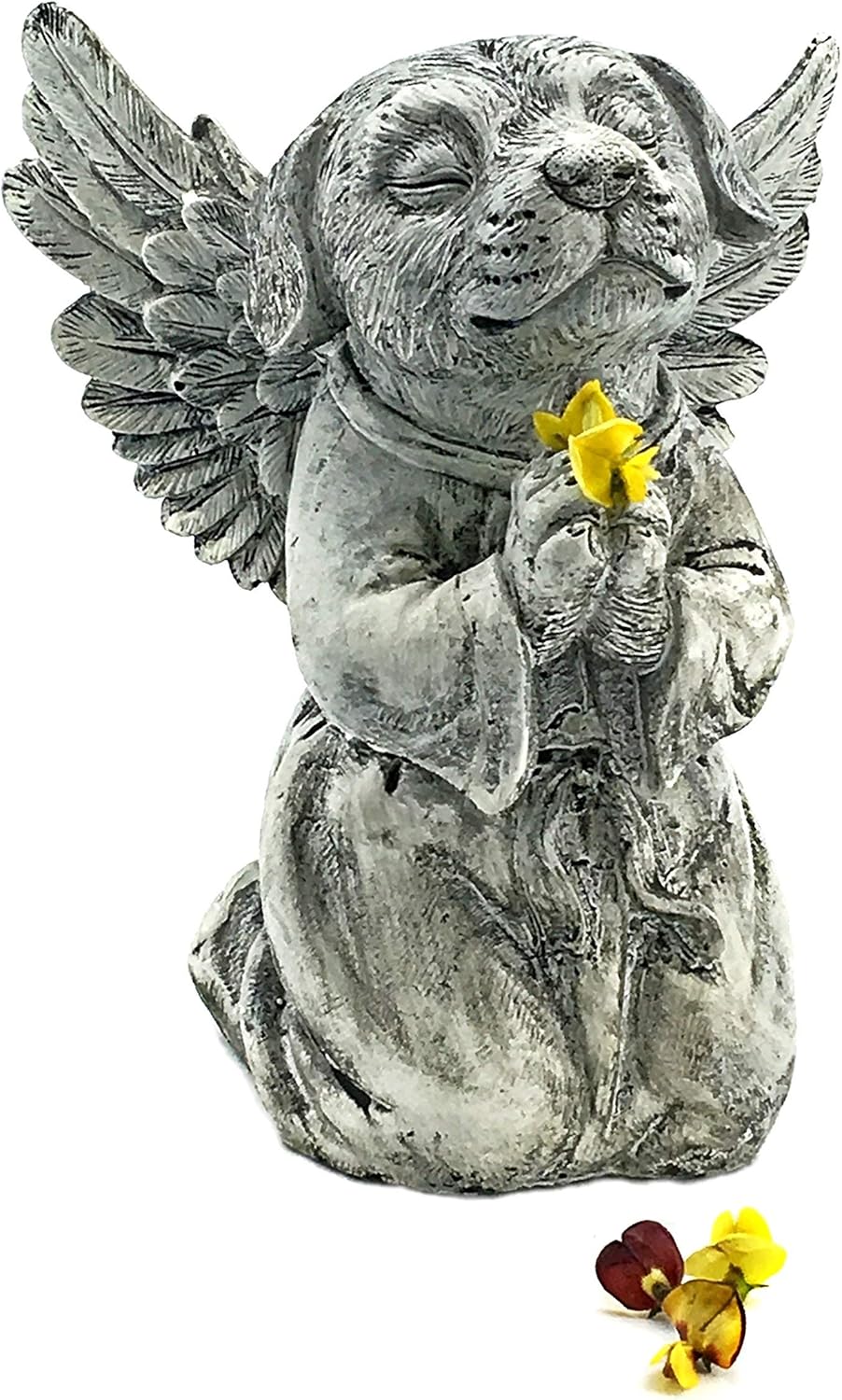 Amazon.com : Bellaa 22809 Angel Dog Statue Praying Pet Tribute Memorial ...