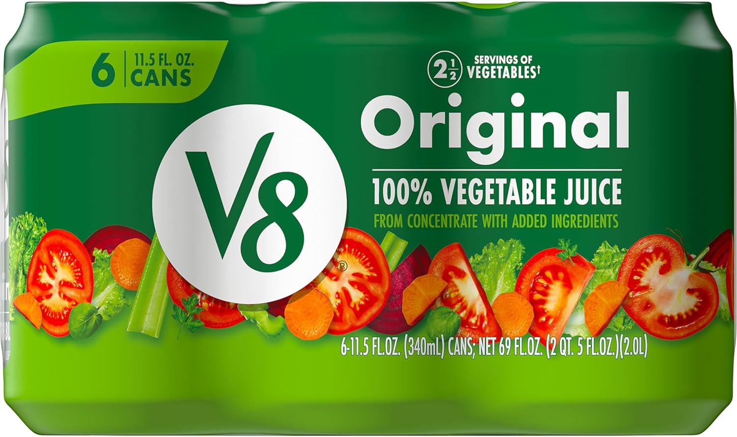 V8 original 100% vegetable juice pack 340 ml : Amazon.co.uk: Grocery