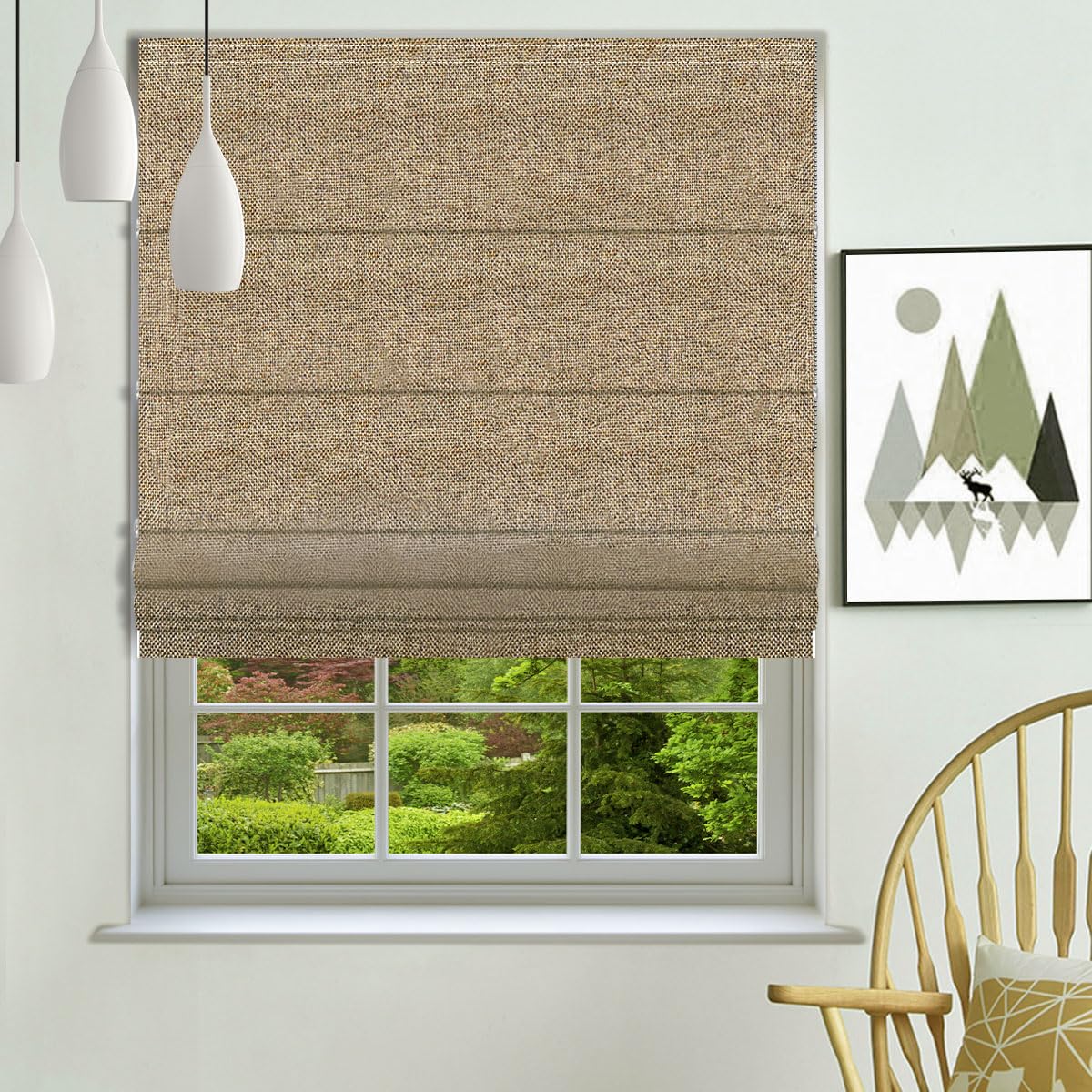 Amazon.com: Roman Shades Custom Size Blackout Roman Blinds for Windows ...