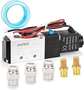 Amazon.com: AIRIX 4V210-08 Pneumatic Solenoid Valve DC24V, 2 Position 5 ...