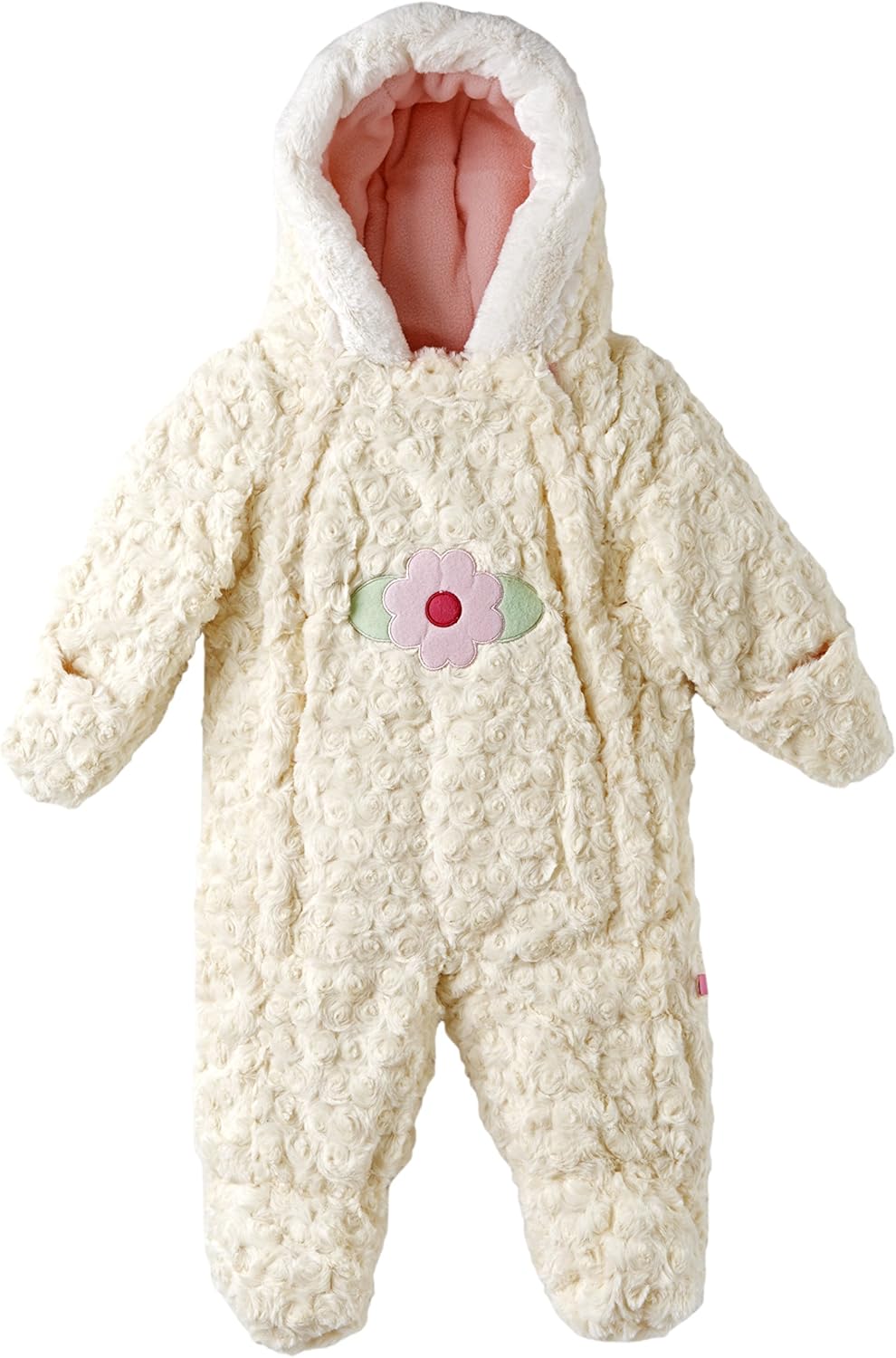 Amazon.com: Wippette Baby Girls Infants Hooded Faux Fur Fleece Lined ...